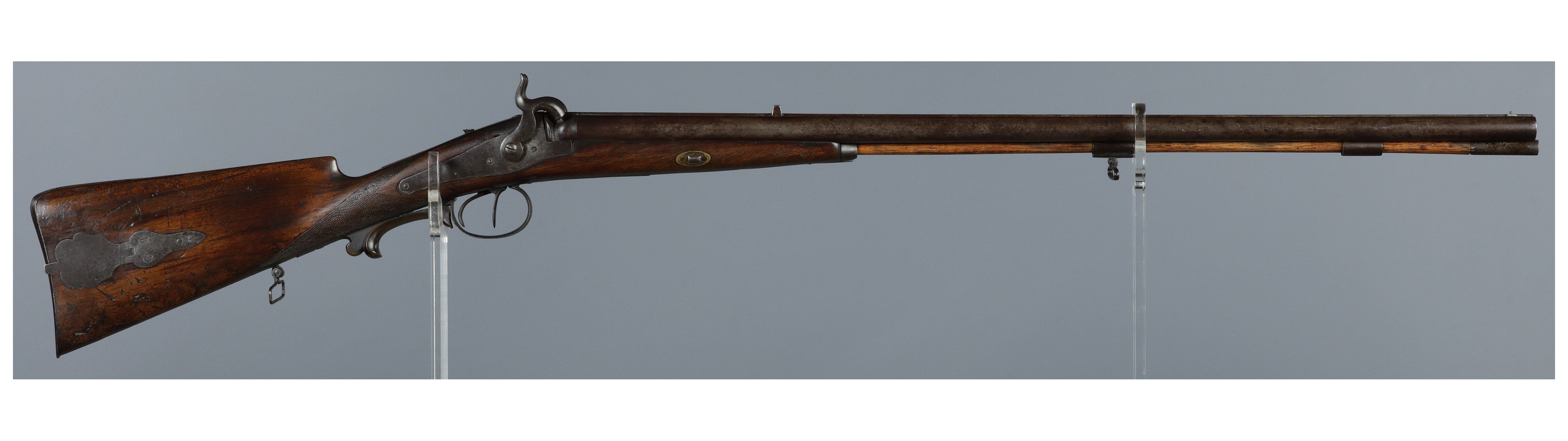 Unmarked Percussion Double Barrel Combination Gun | Rock Island Auction