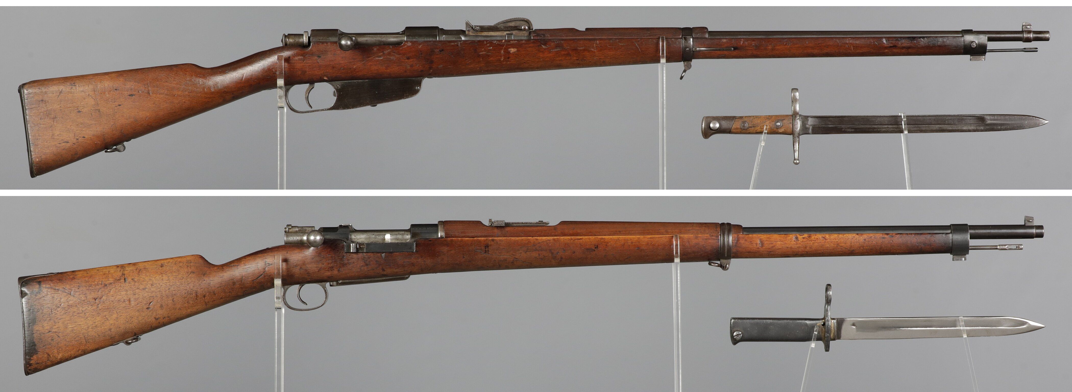 Two Antique Military Bolt Action Rifles with Bayonets | Rock Island Auction