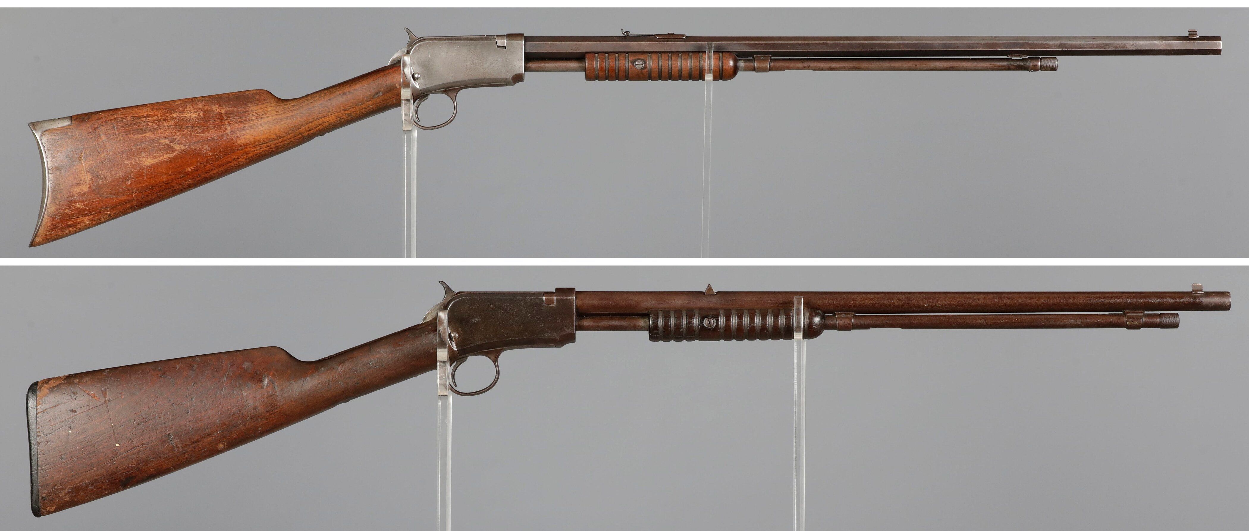 Two Winchester Slide Action Rifles | Rock Island Auction