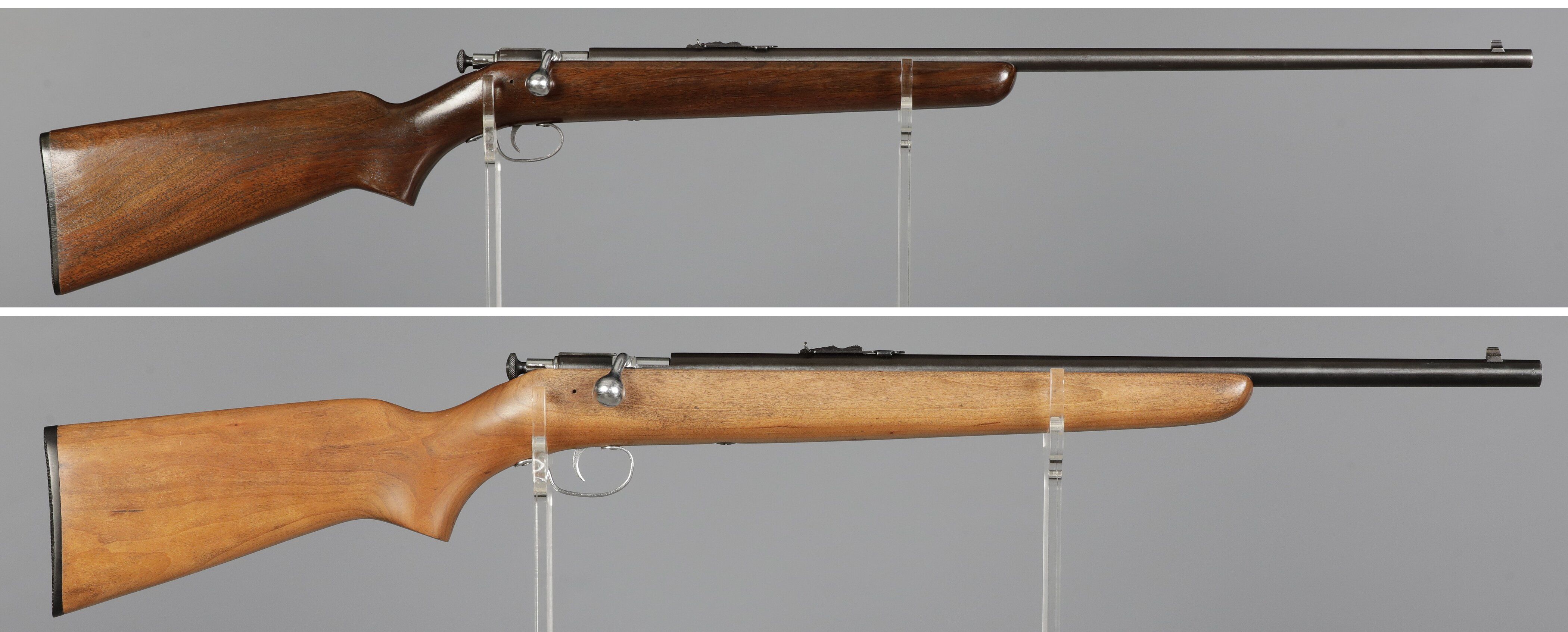 Two Winchester Model 67A Single Shot Bolt Action Rifles | Rock Island ...