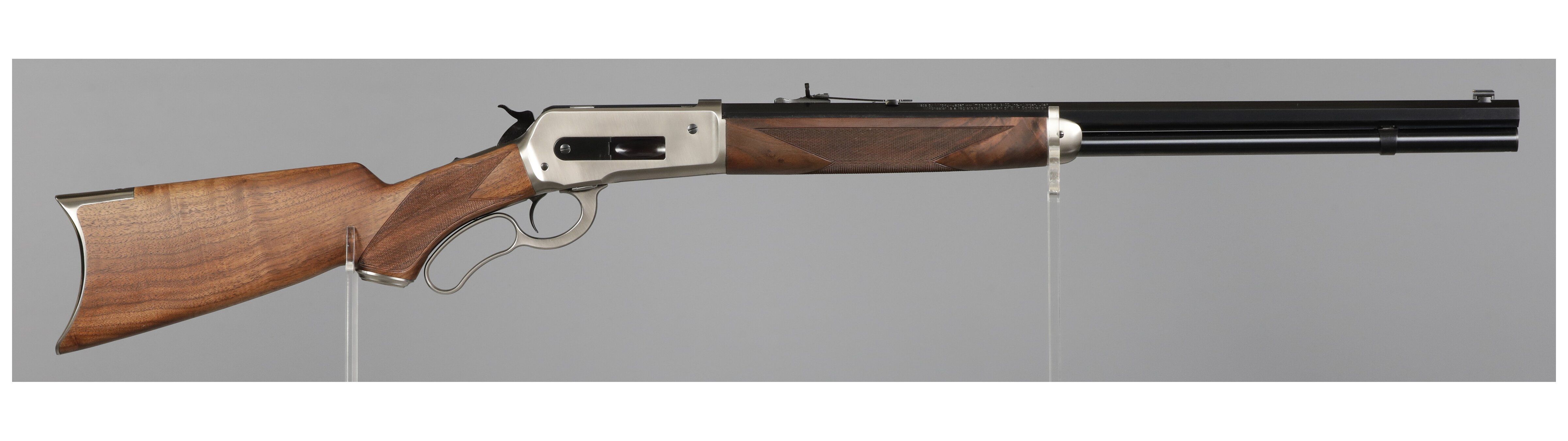 Winchester Model 1886 Deluxe Silver Lever Action Rifle with Box | Rock ...