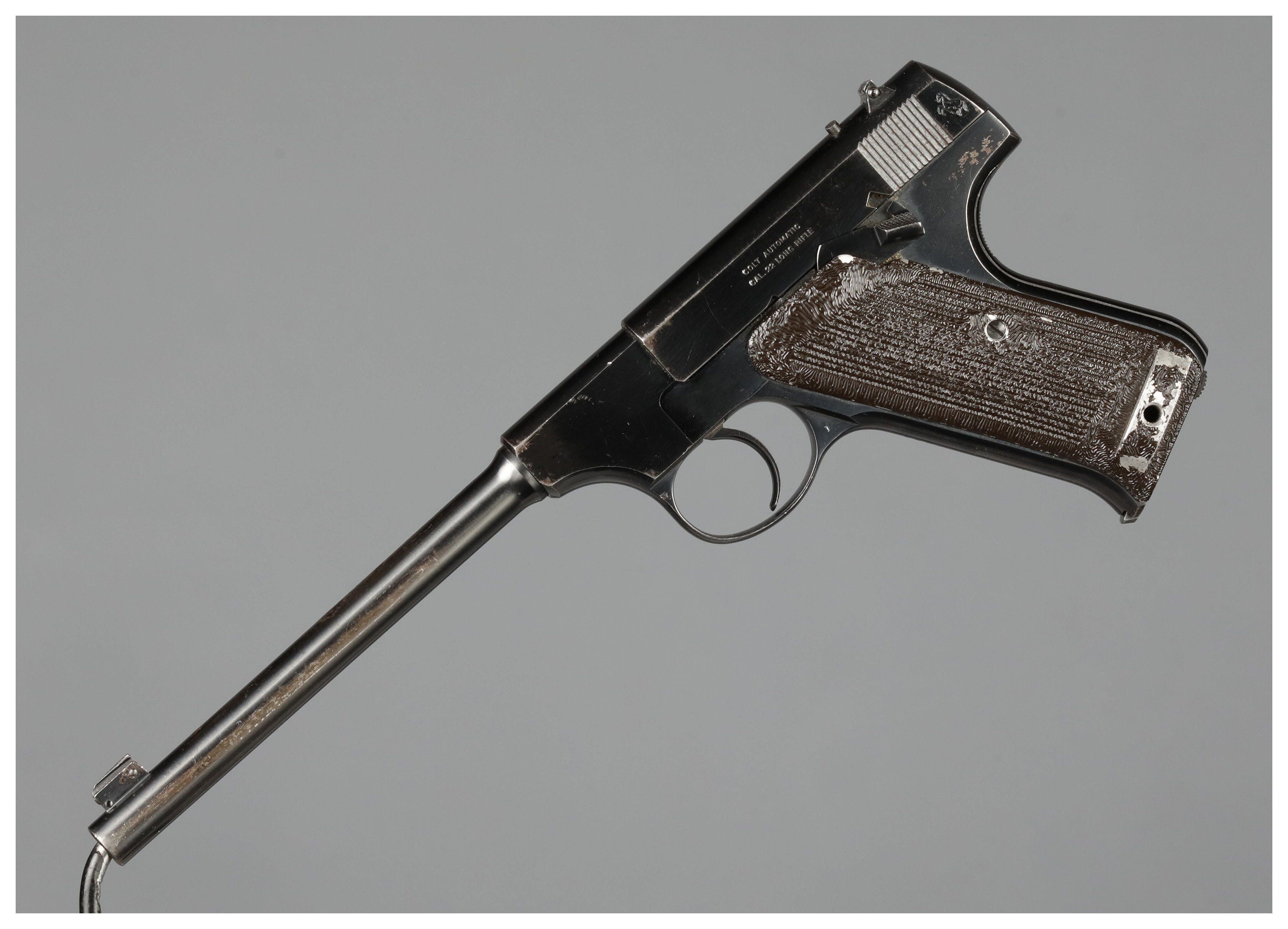 Desirable Colt Pre-Woodsman Semi-Automatic Pistol with Stock | Rock ...