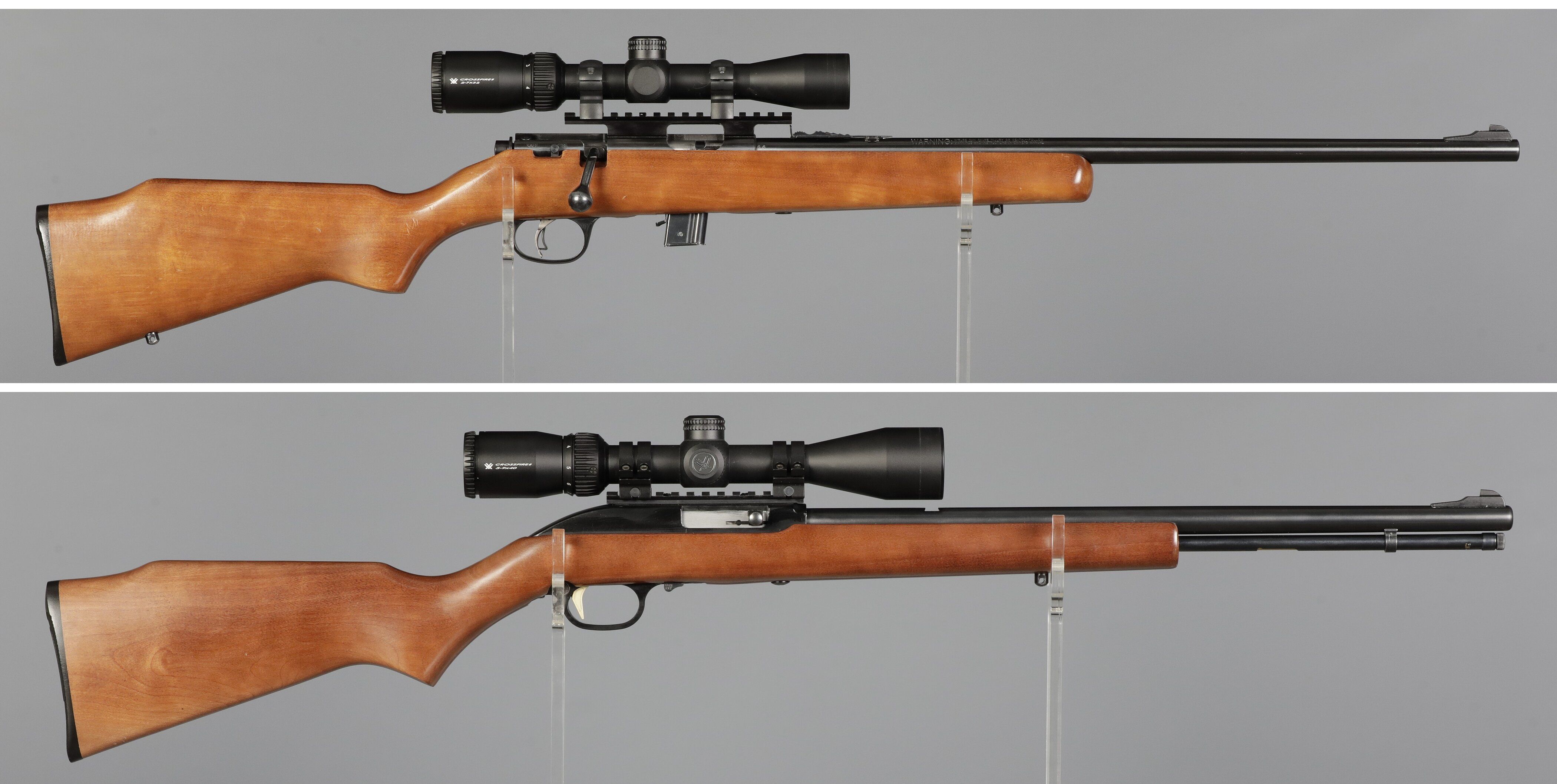 Two Marlin Rimfire Rifles with Scopes | Rock Island Auction