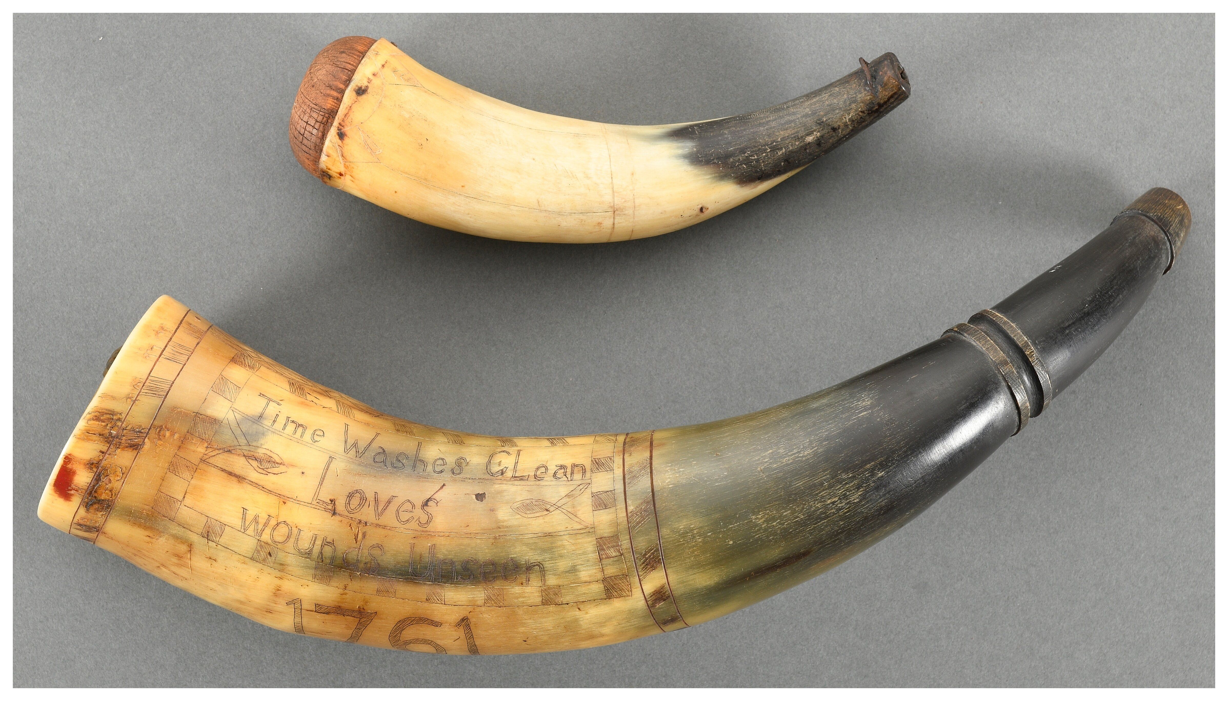 Two Powder Horns | Rock Island Auction
