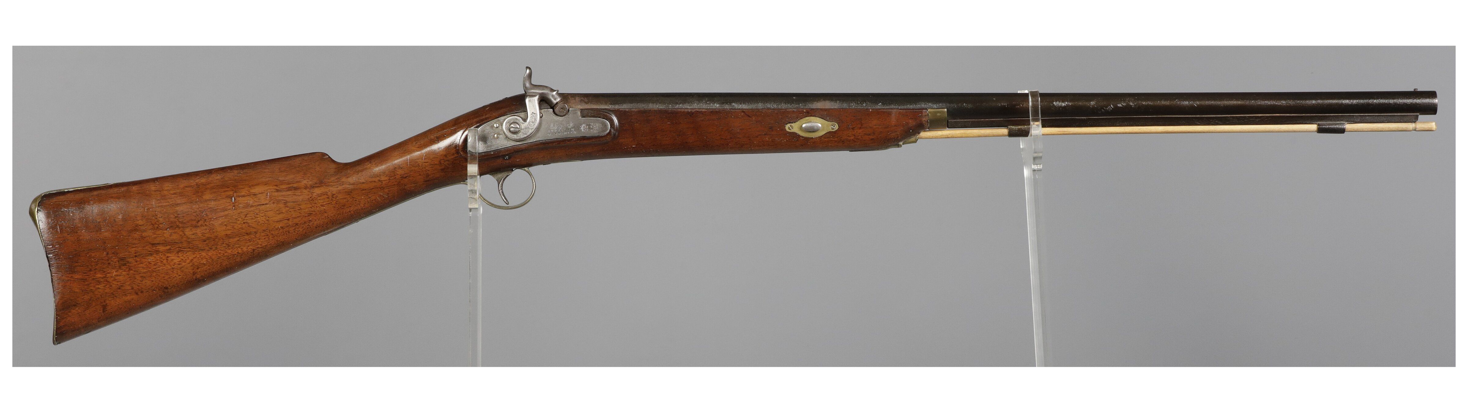 Engraved Percussion Smoothbore Long Gun with Atkinson Lock | Rock ...