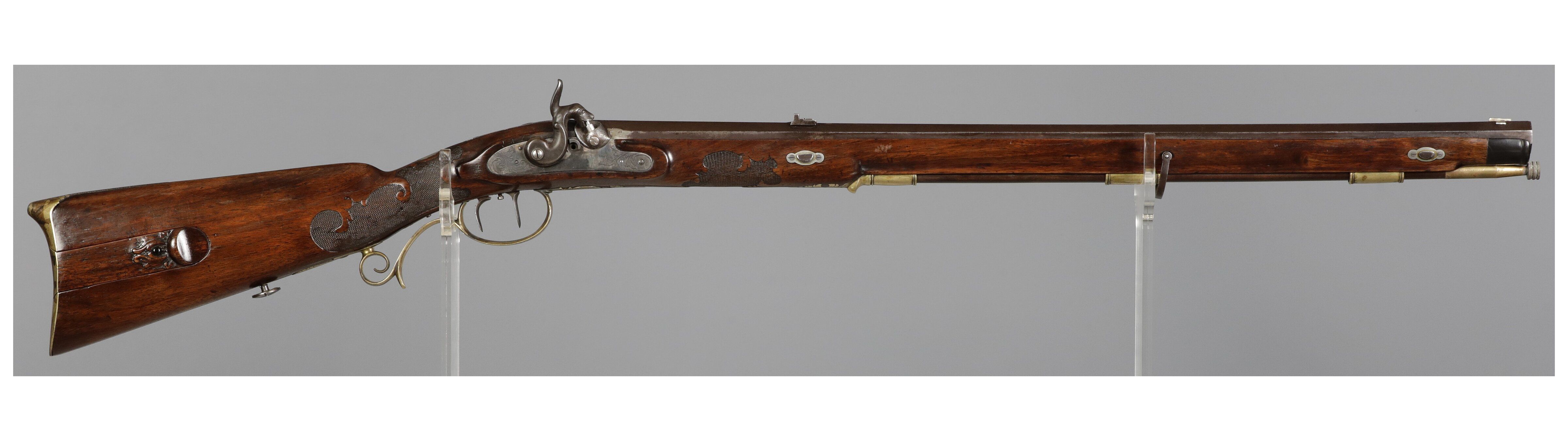 Engraved German V.C. Schilling Percussion Jaeger Rifle | Rock Island ...