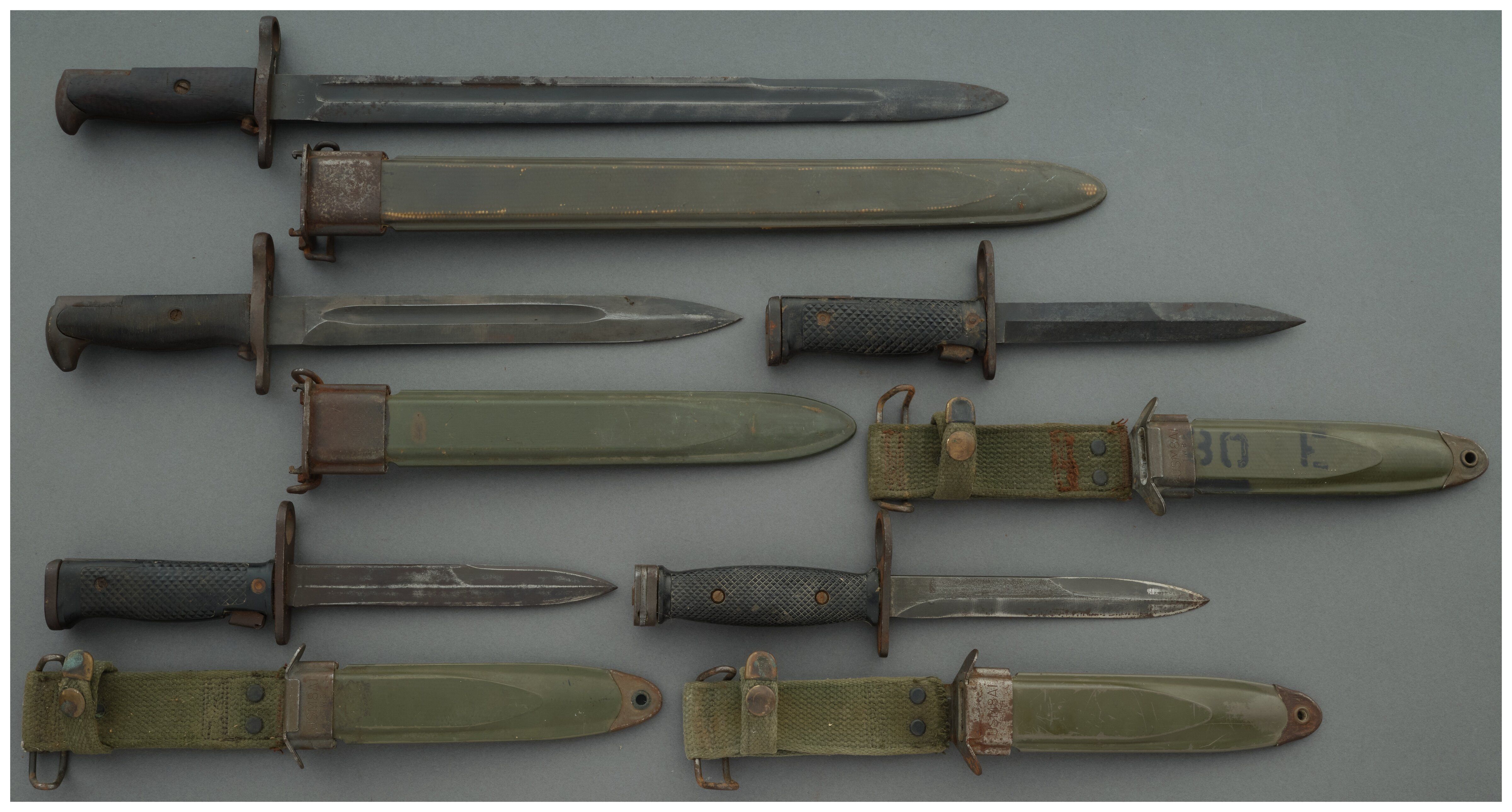 Five U.S. Bayonets with Sheaths | Rock Island Auction