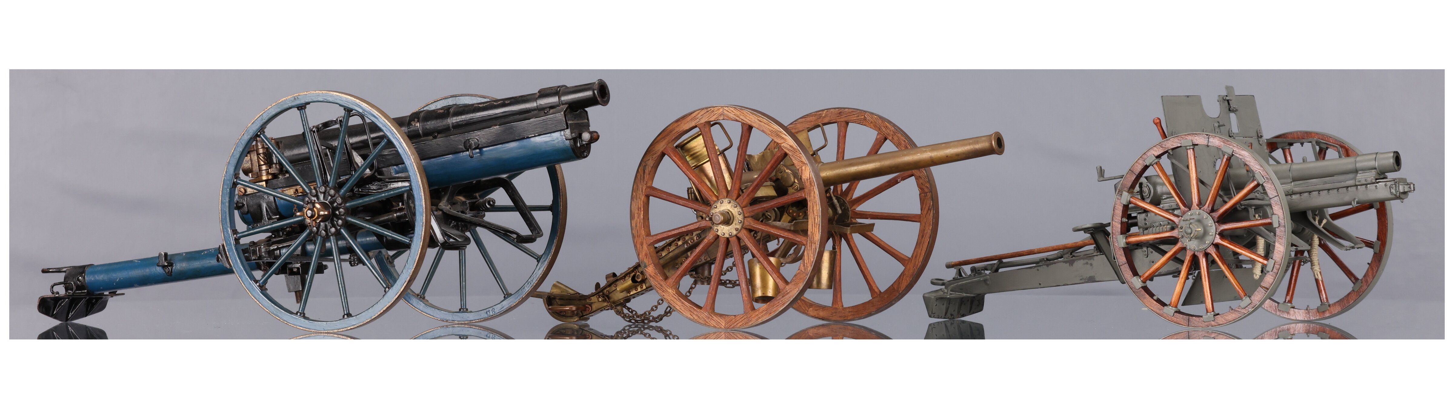 Collection of Three Scale Model Breech Loading Field Guns | Rock Island ...