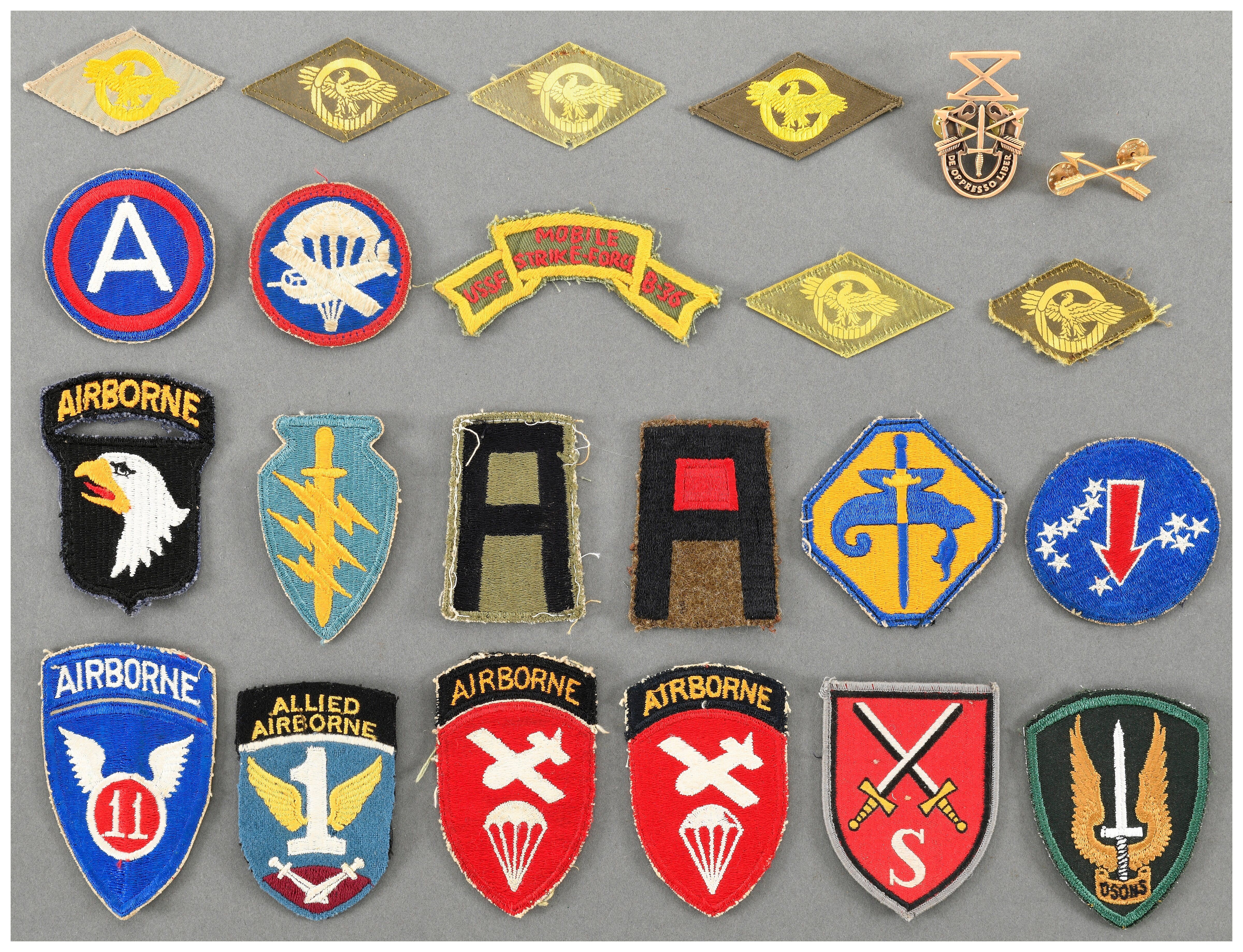 Group of U.S. Airborne and Special Forces Unit Patches | Rock Island ...