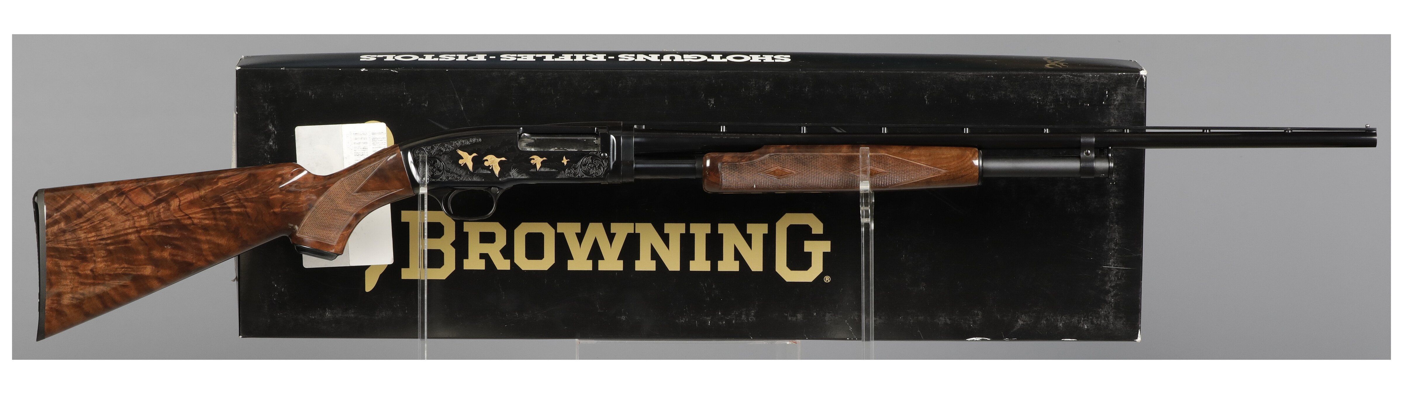 Engraved and Gold Inlaid Browning Model 42 High Grade Shotgun | Rock ...