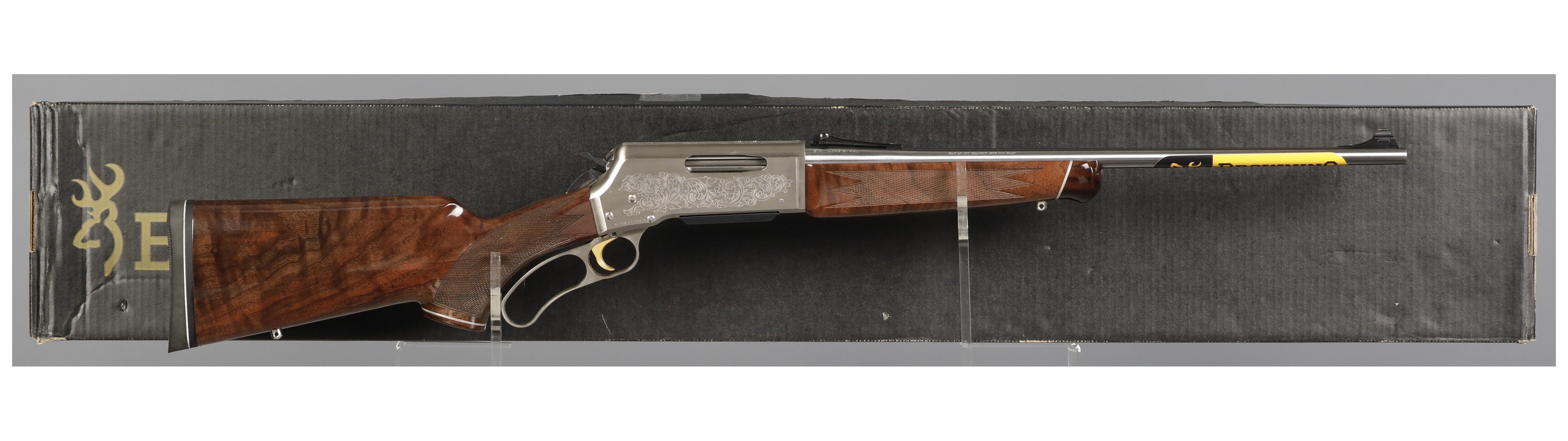 Engraved Browning BLR White Gold Medallion Rifle with Box | Rock Island ...