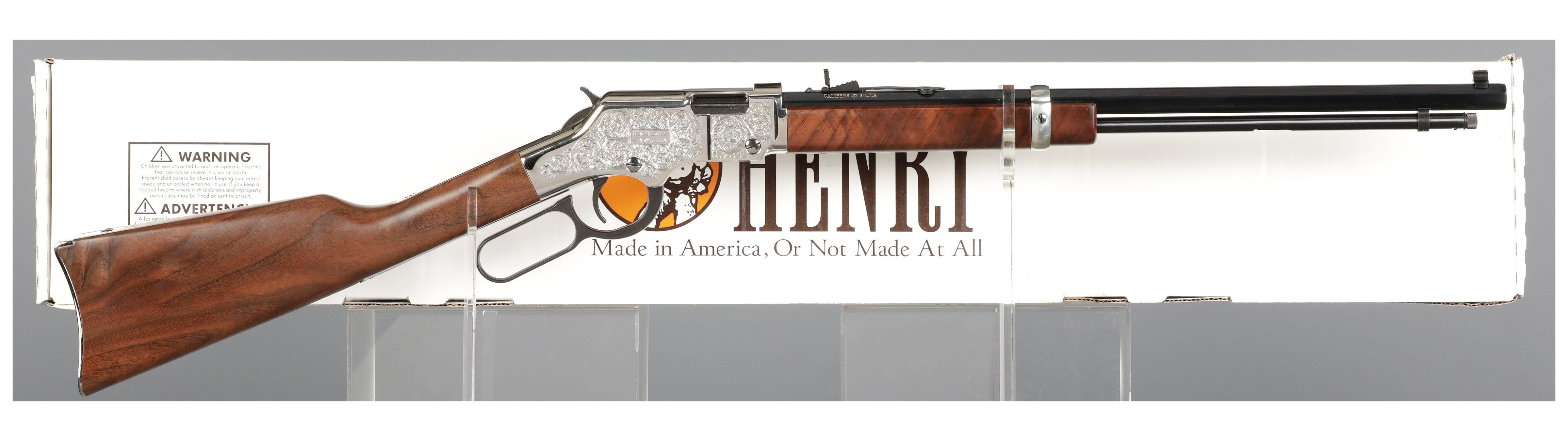 Engraved Henry Repeating Arms Silver Eagle Lever Action Carbine | Rock ...