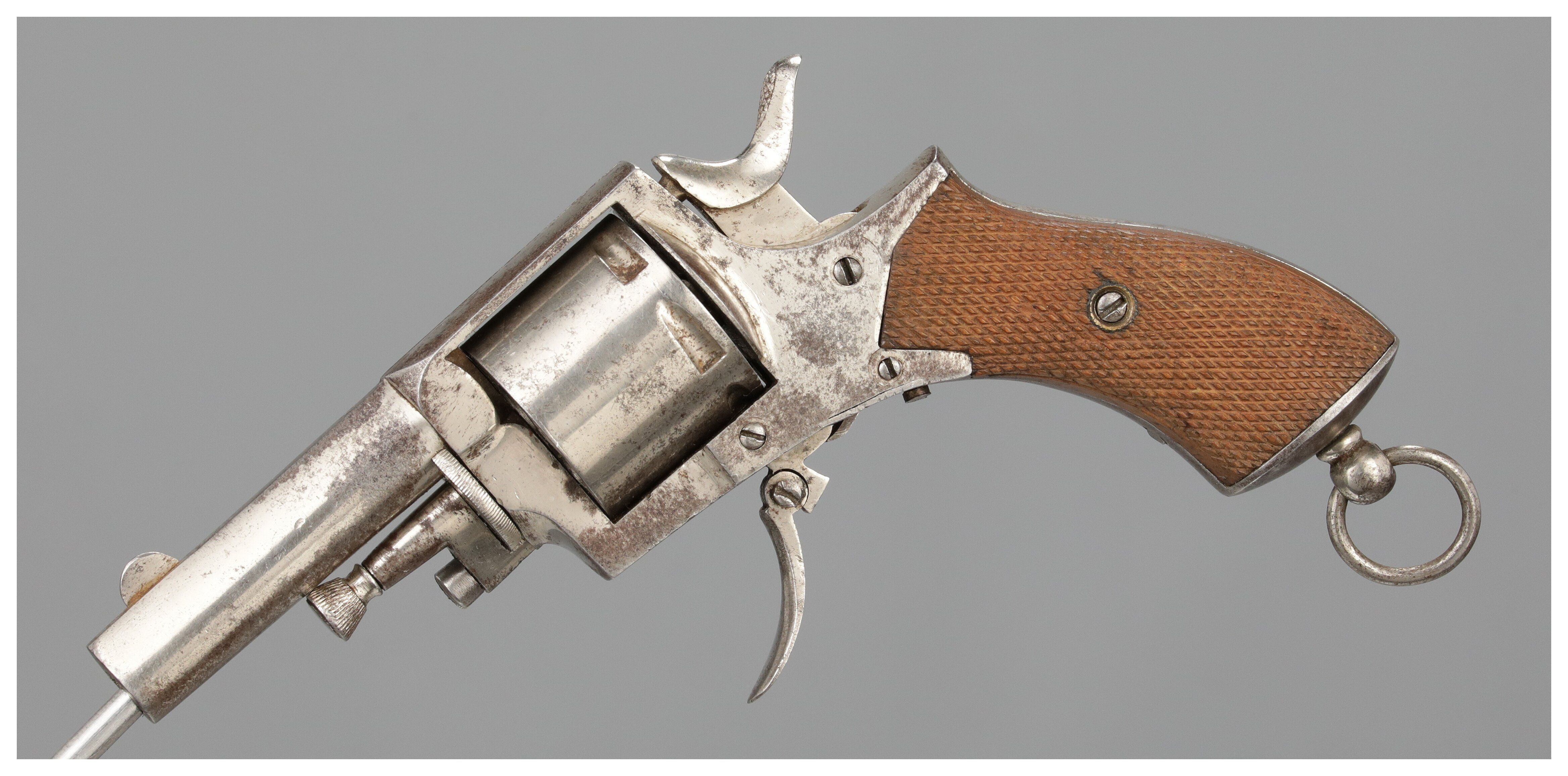 Antique Belgian Folding Trigger Double Action Revolver | Rock Island ...