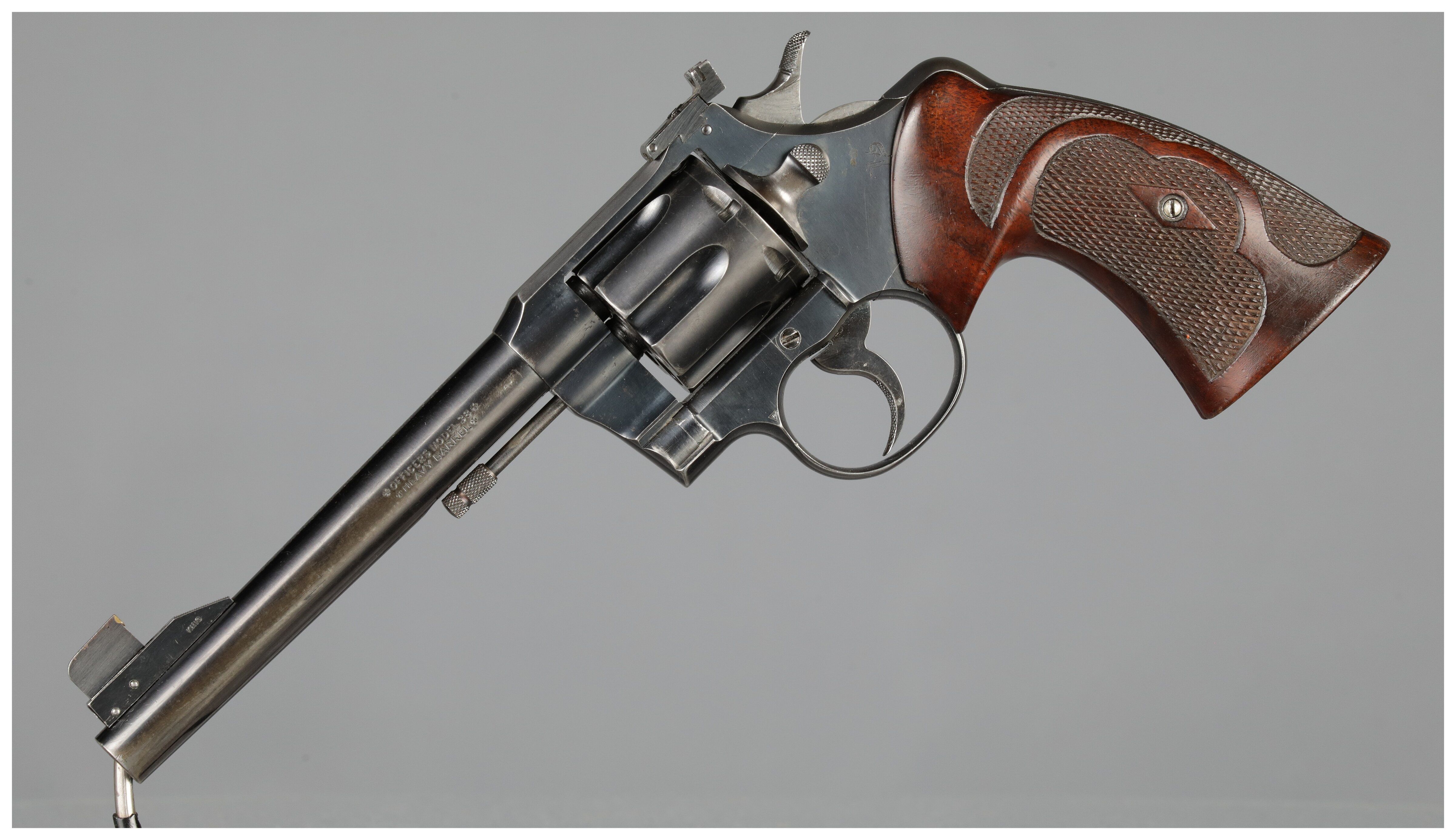 Upgraded Colt Officer's Model Heavy Barrel Revolver | Rock Island Auction