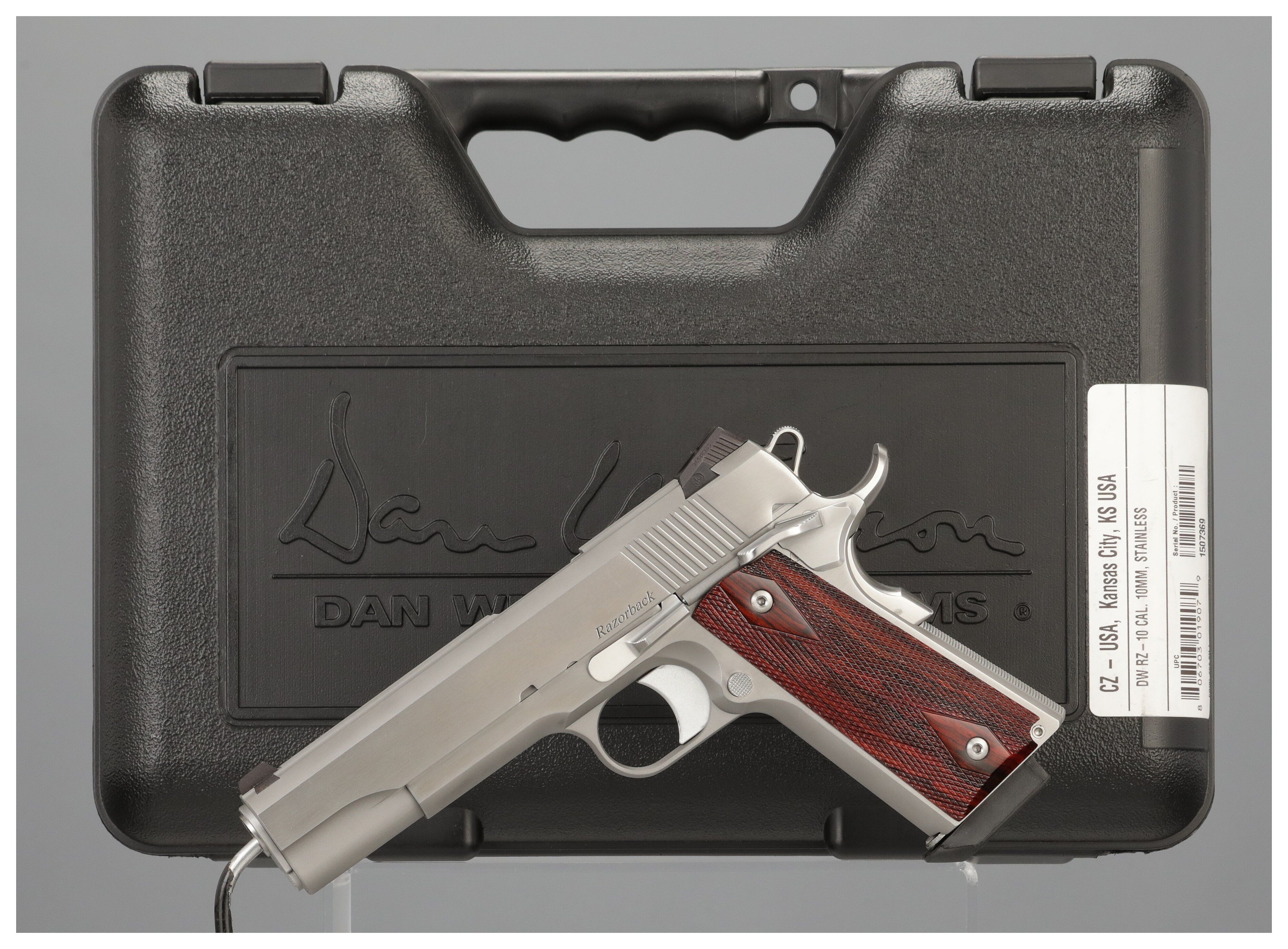 Dan Wesson RZ-10 Razorback Semi-Automatic Pistol with Case | Rock ...