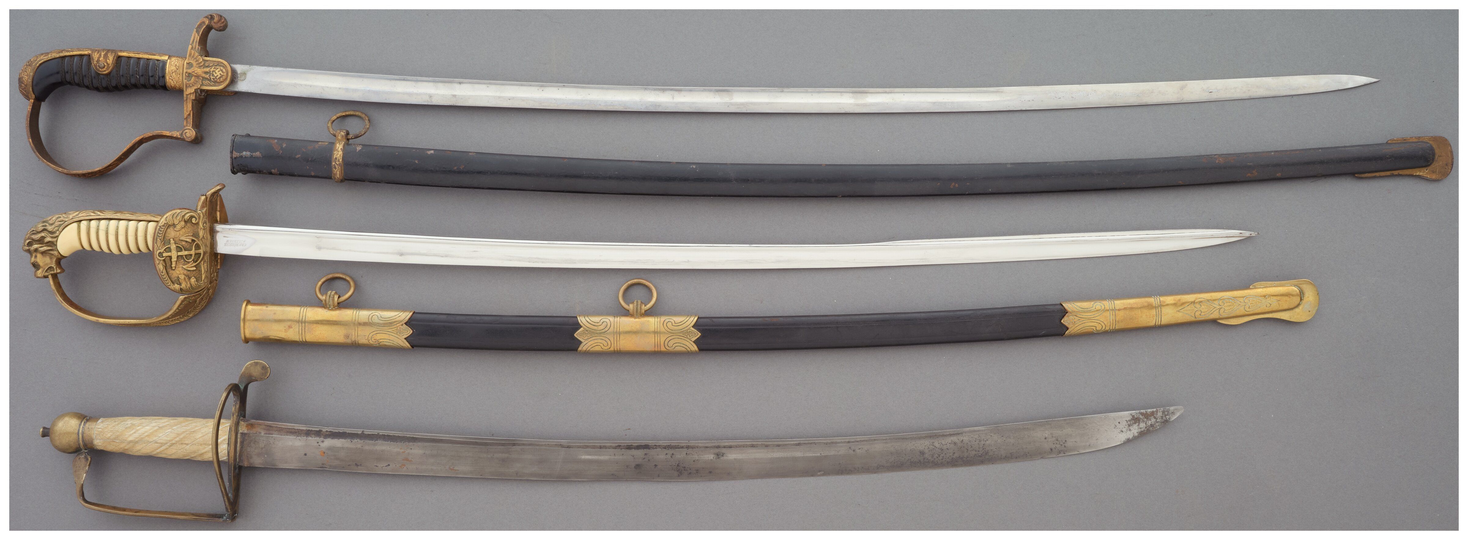 Two German Pattern Swords and One Saber | Rock Island Auction