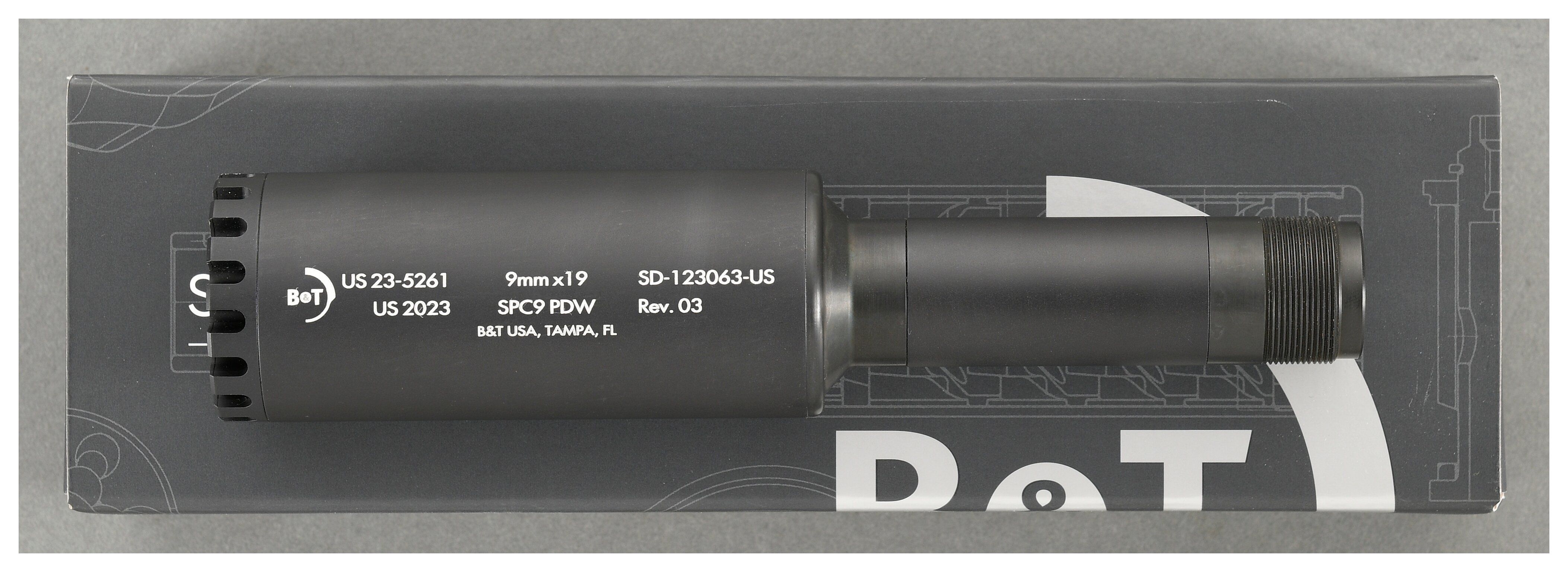 B&T USA Model SD-123063-US SPC9 PDW Class III/NFA Silencer | Rock ...