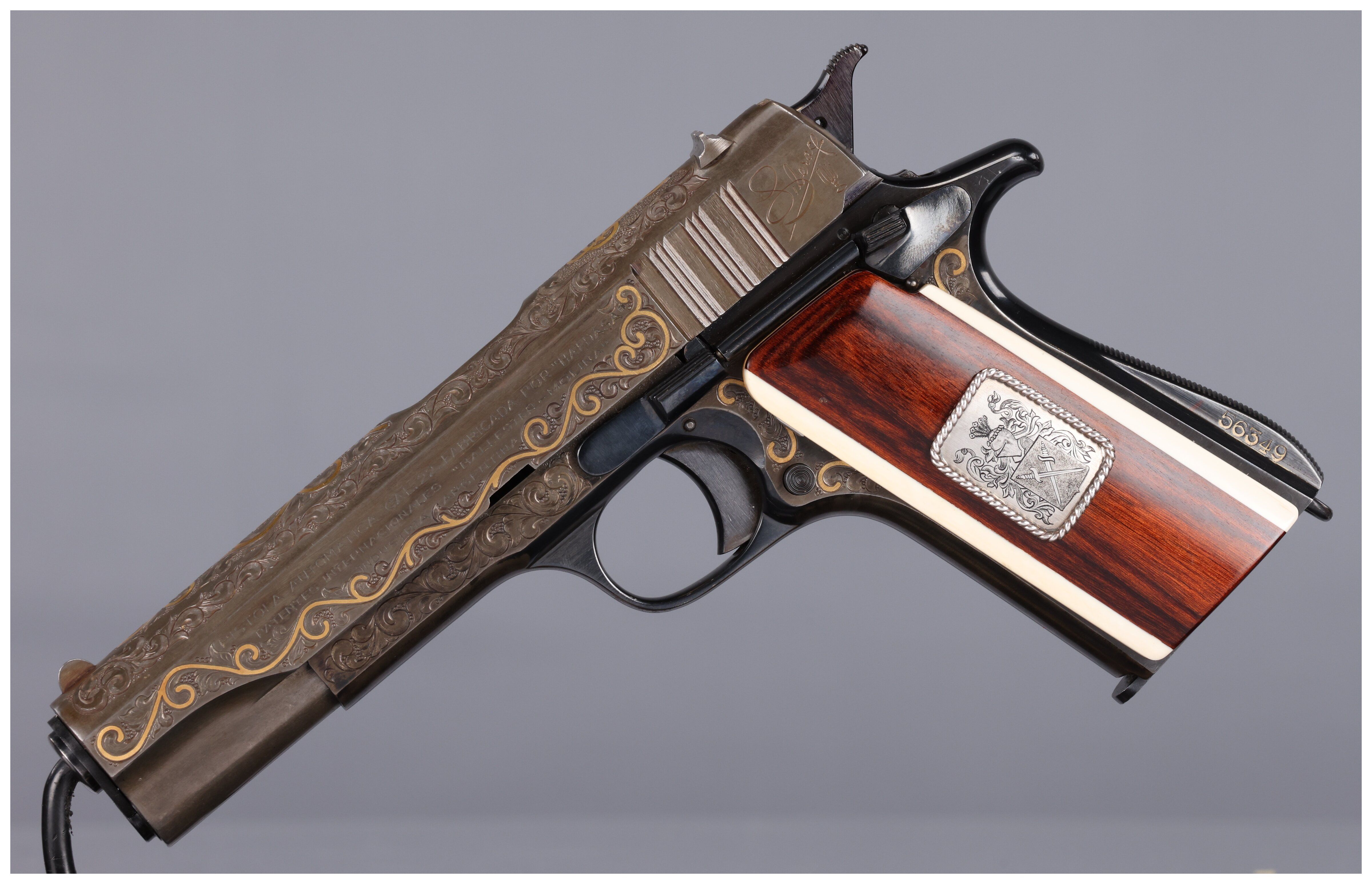 Engraved and Inlaid Liberace-Owned Ballester Molina 22 Pistol | Rock ...