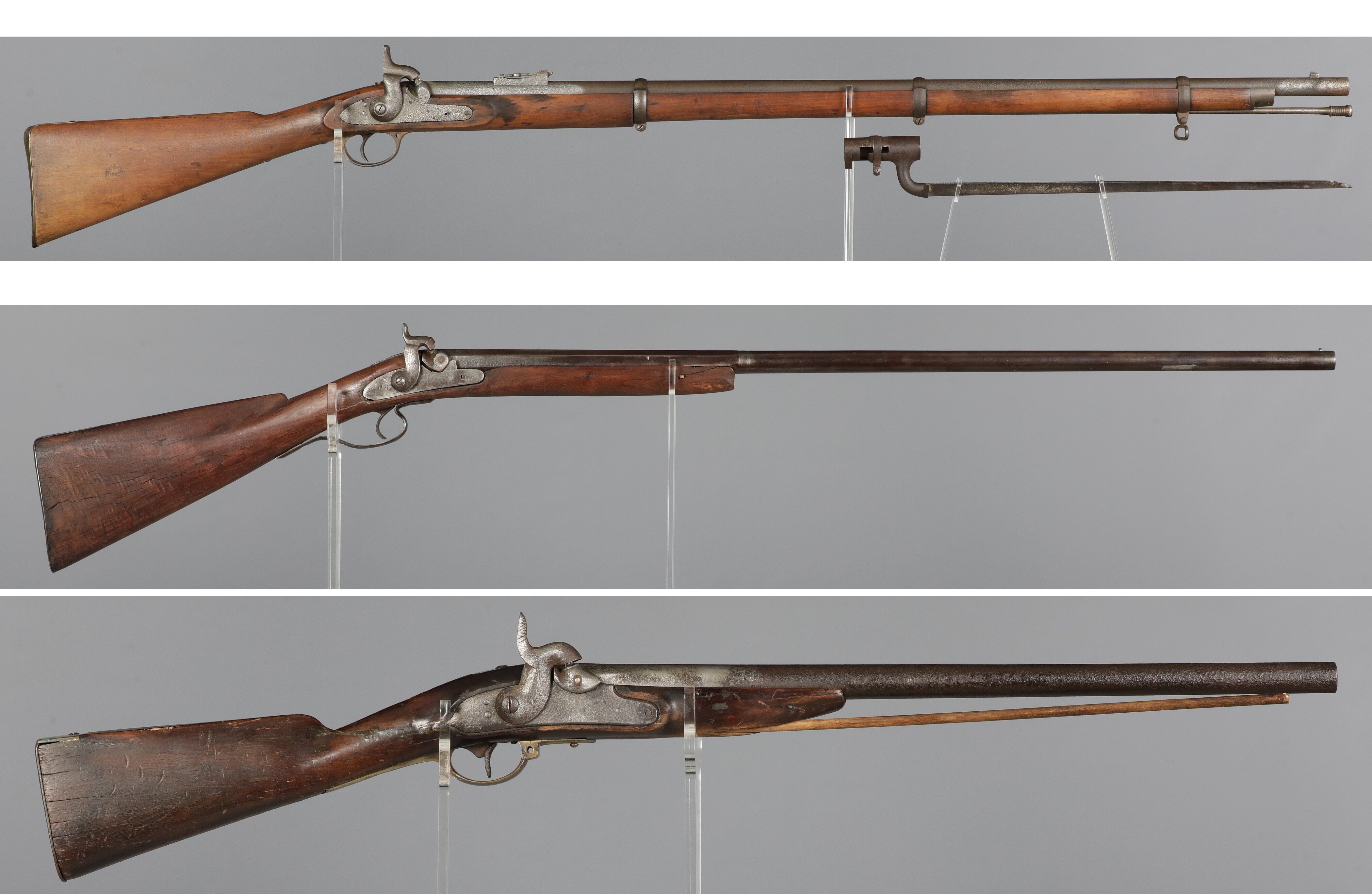 Three Antique Muzzleloading Percussion Longarms | Rock Island Auction