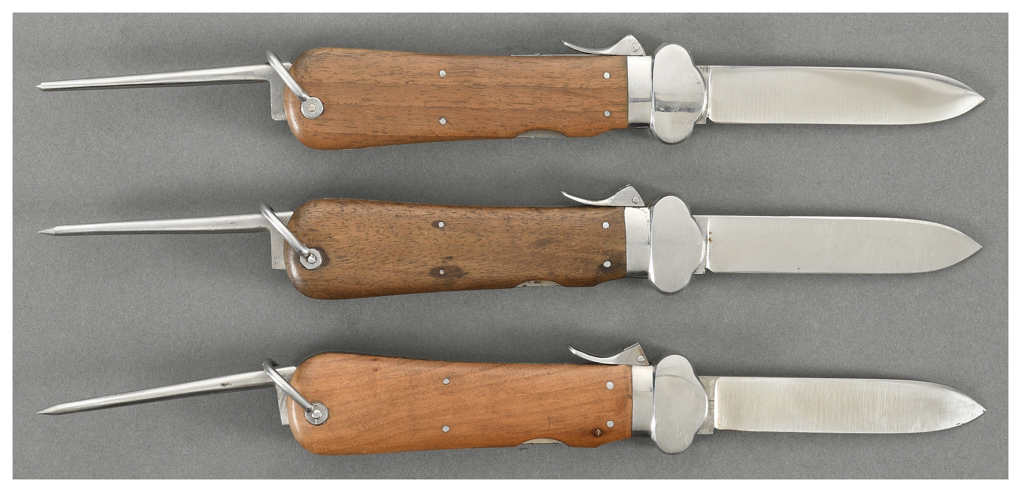 Three German Gravity Knives | Rock Island Auction