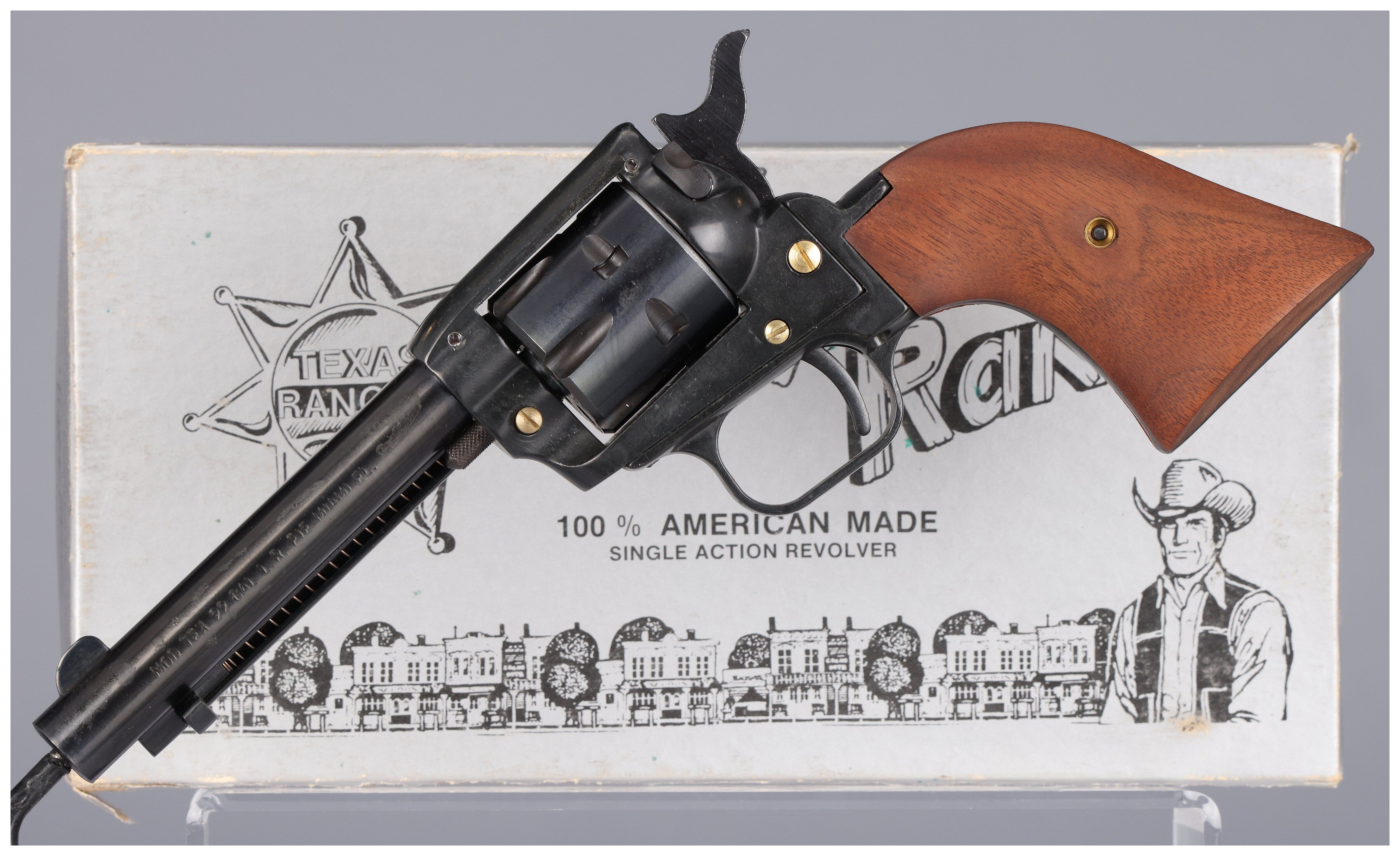 FIE Tex 22 Single Action Revolver with Box and Holster | Rock Island ...