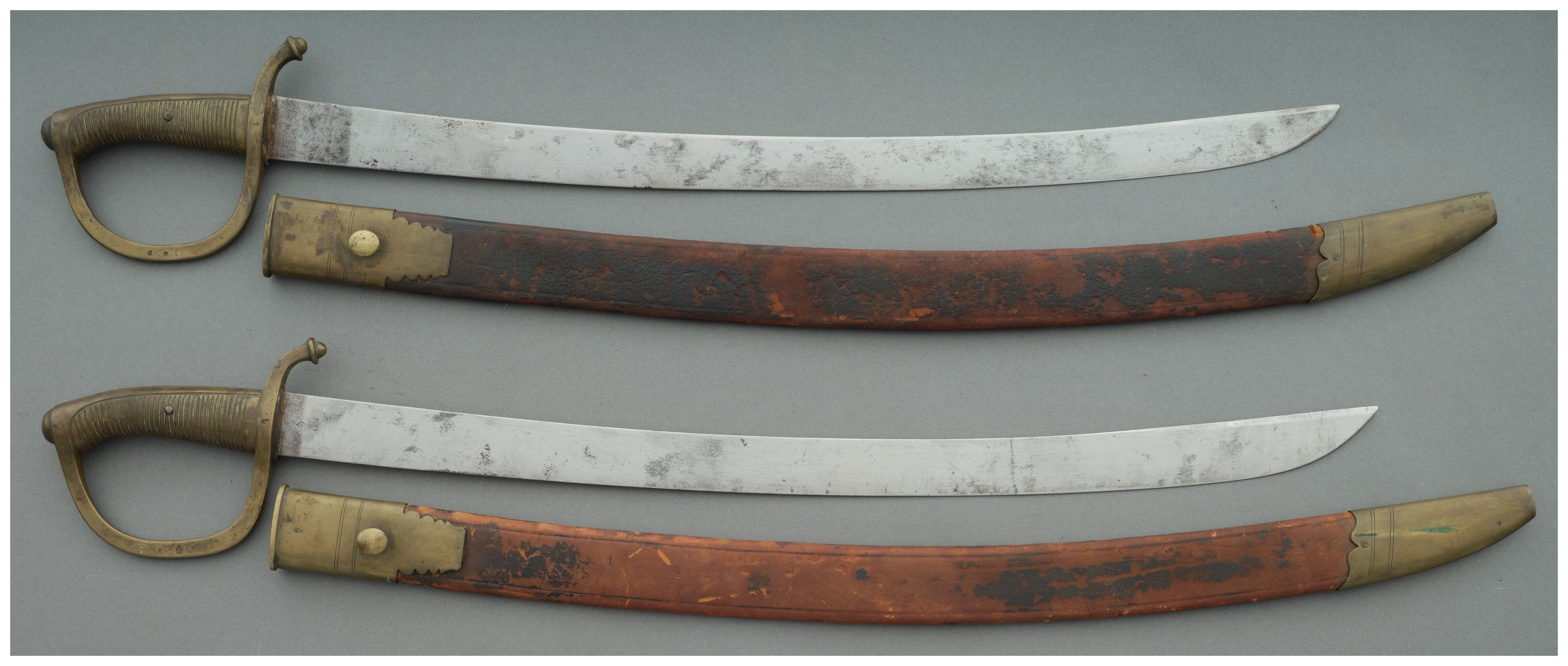 Two Dutch M1819 Short Swords with Scabbards | Rock Island Auction