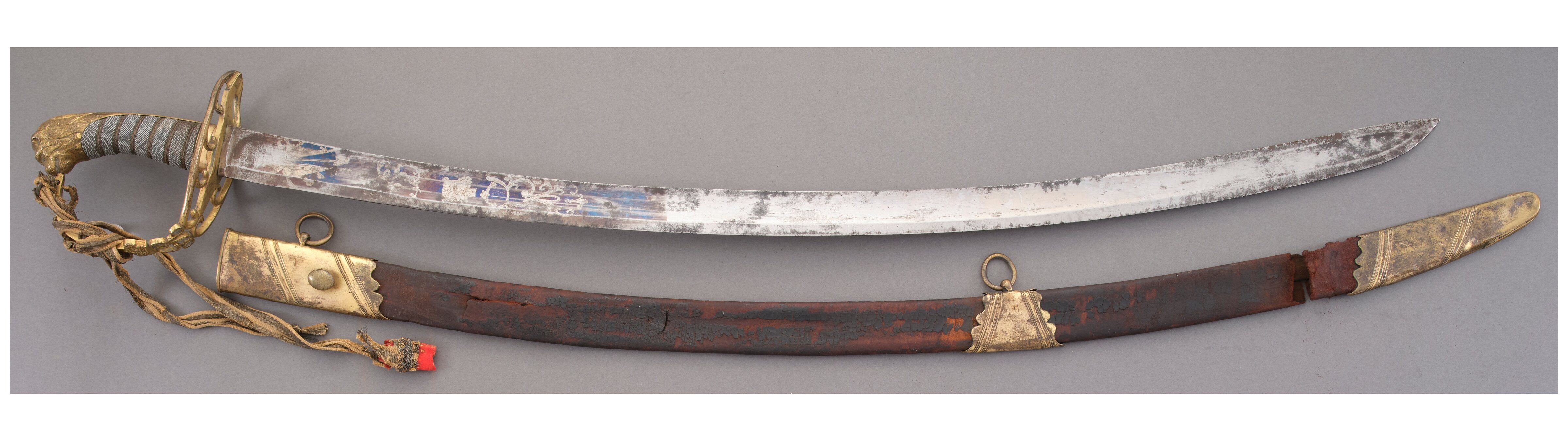 British Royal Navy Lion Pommel Officer's Sword with Scabbard | Rock ...