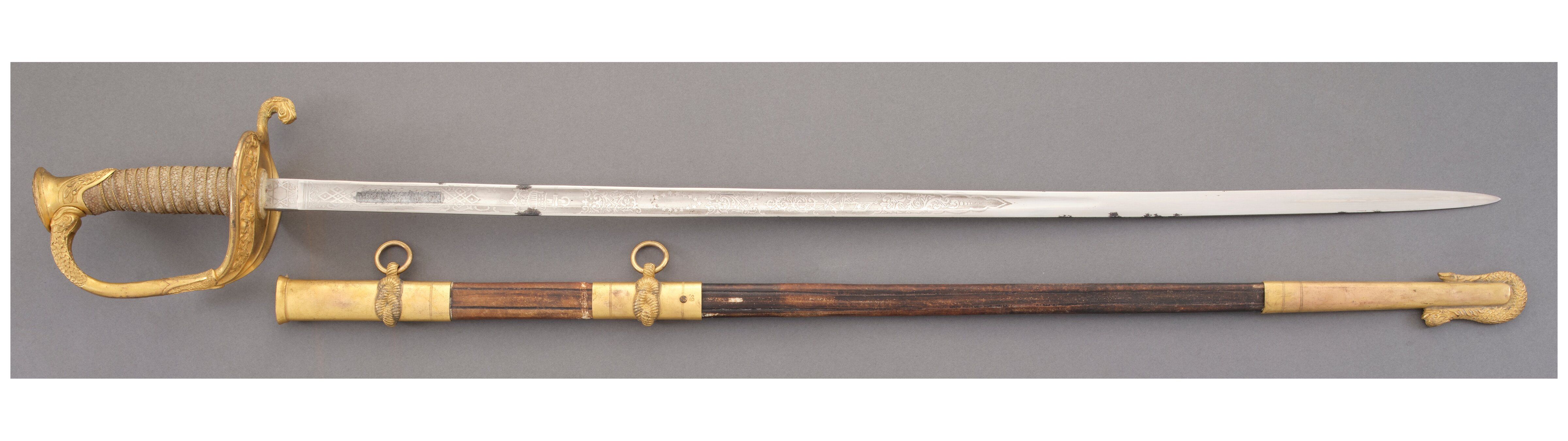 U.S. Jacob Reed's Sons Model 1852 Naval Officer's Sword | Rock Island ...