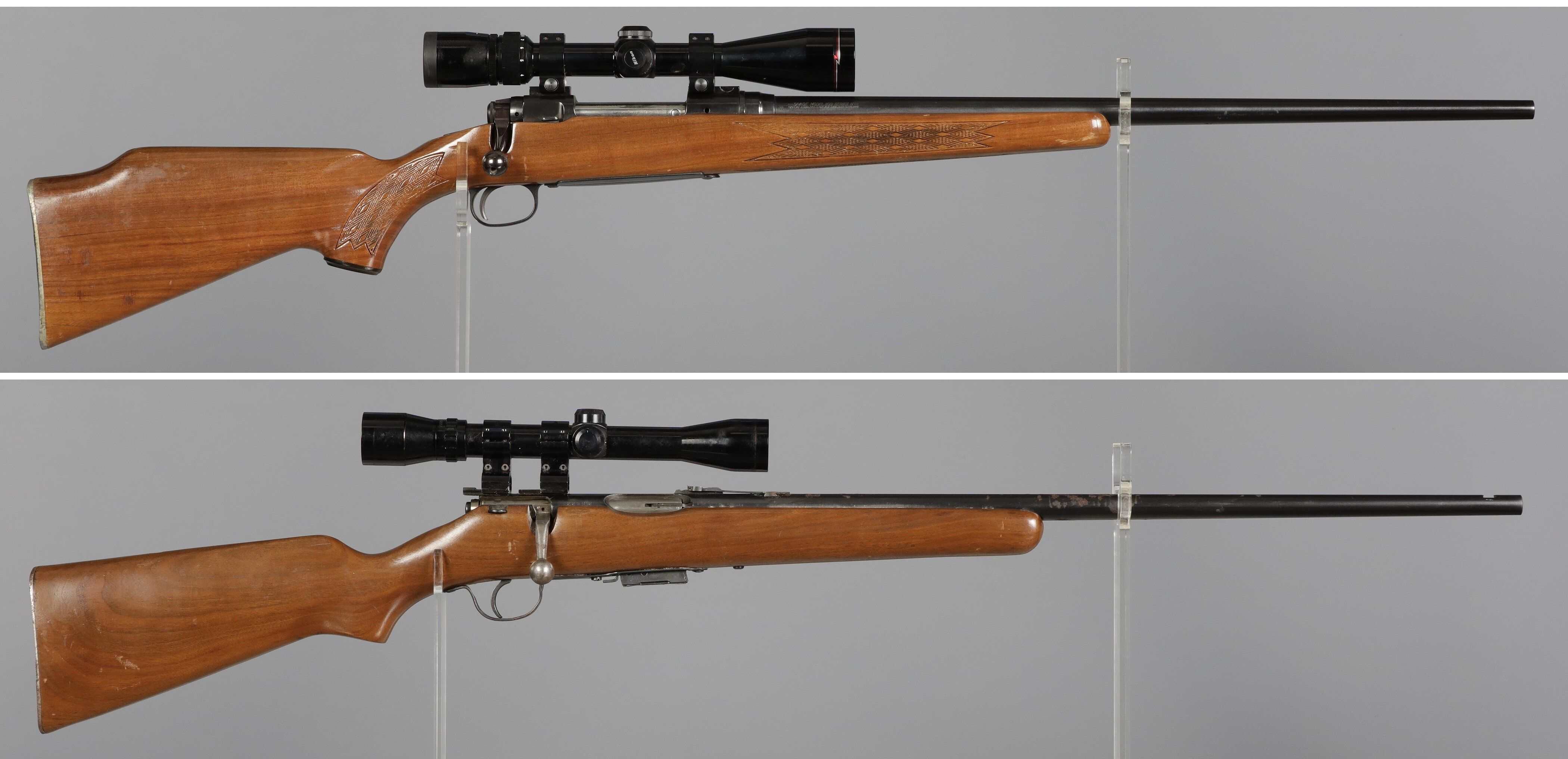 Two Savage Bolt Action Rifles with Scopes | Rock Island Auction