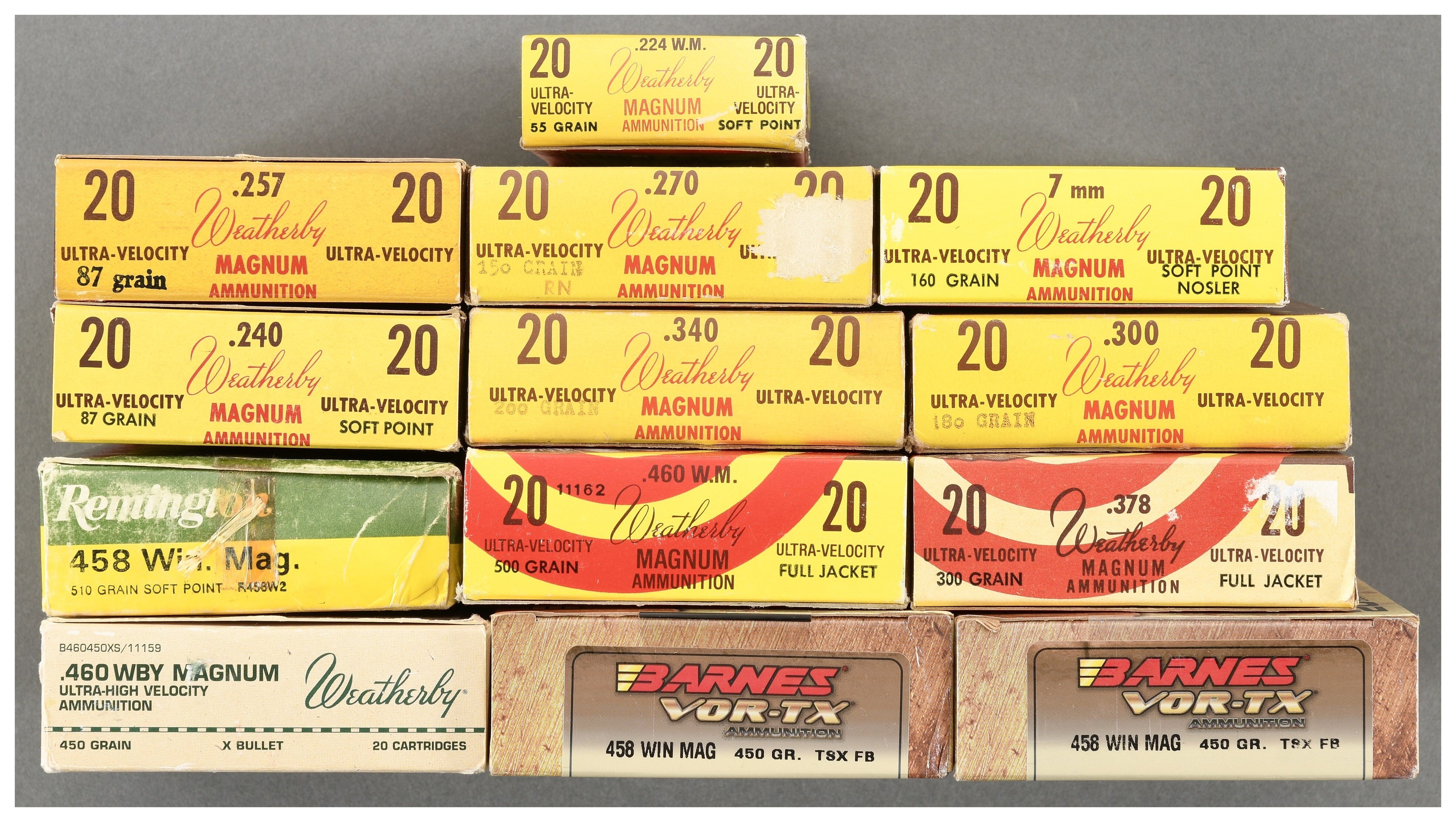 Thirteen Boxes of Various Magnum Ammunition | Rock Island Auction