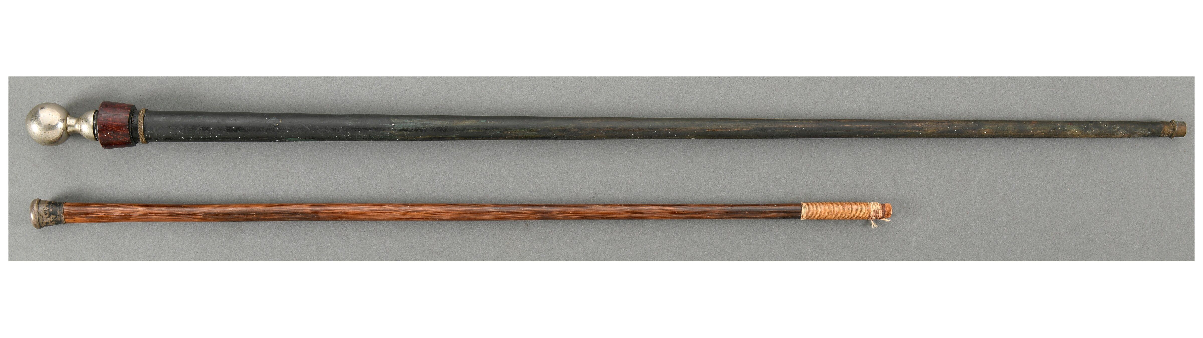 Grouping of Two Walking Sticks | Rock Island Auction