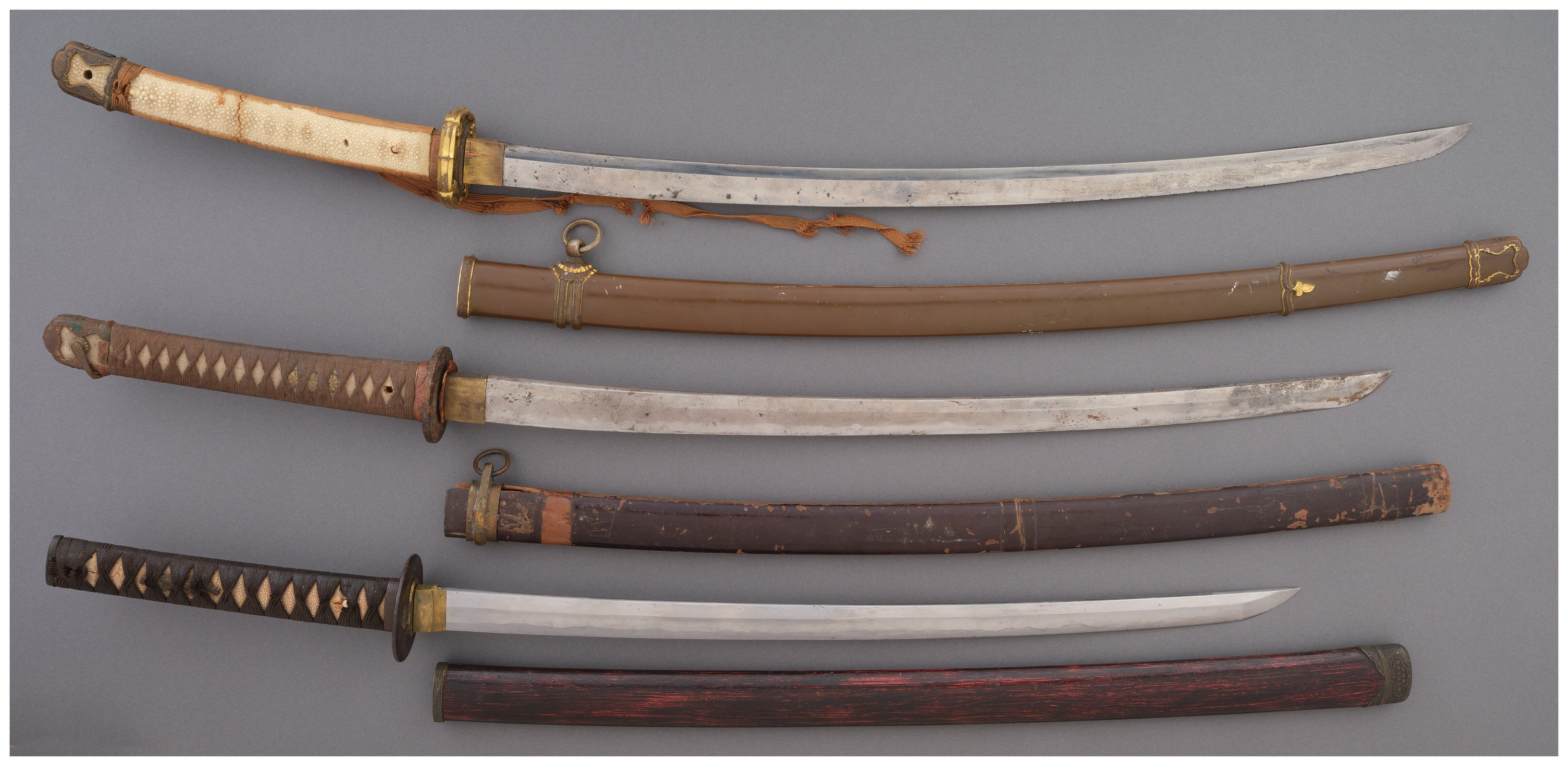 Three Japanese Pattern Swords with Scabbard | Rock Island Auction