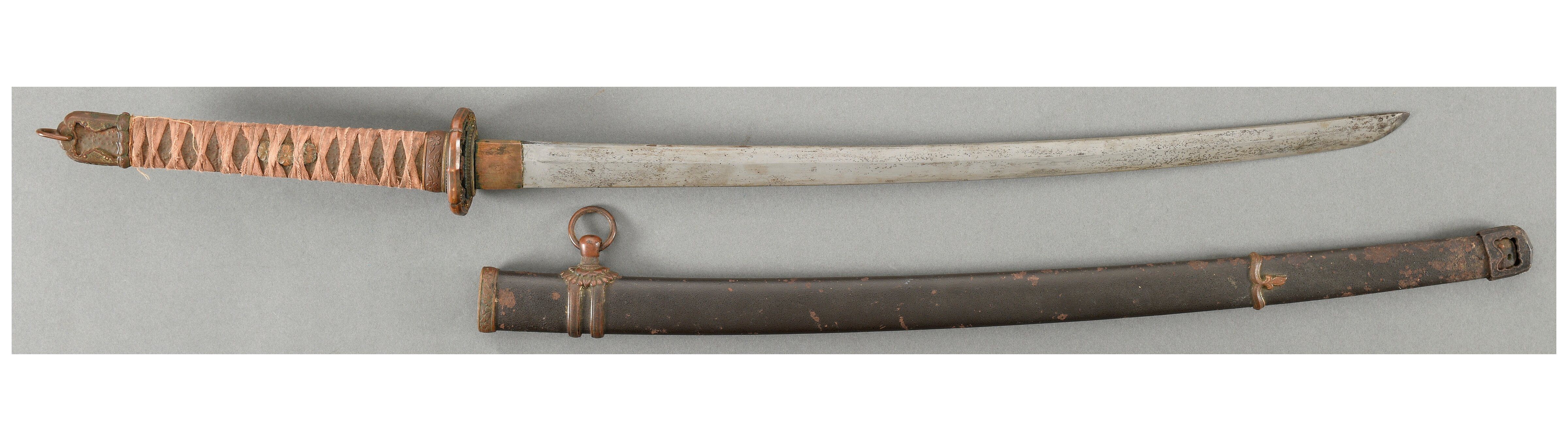 Imperial Japanese Shin-Gunto Officer's Sword with Scabbard | Rock ...