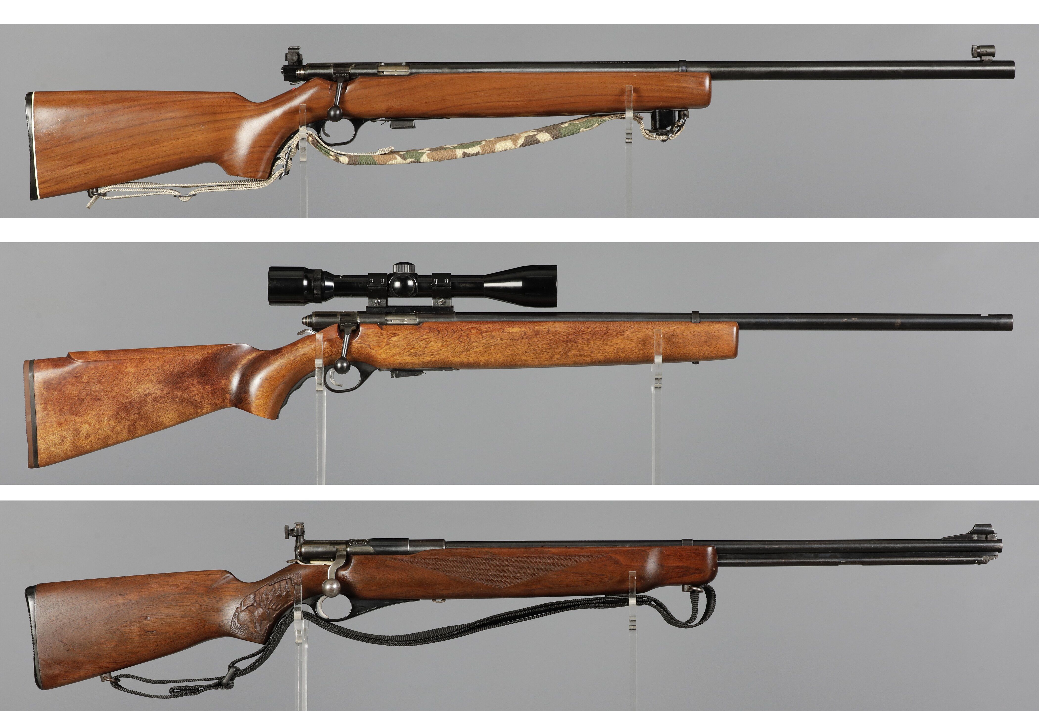 Three .22 Caliber Bolt Action Rifles | Rock Island Auction