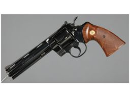 Engraved Colt Python Double Action Revolver with Stag Grips | Rock ...