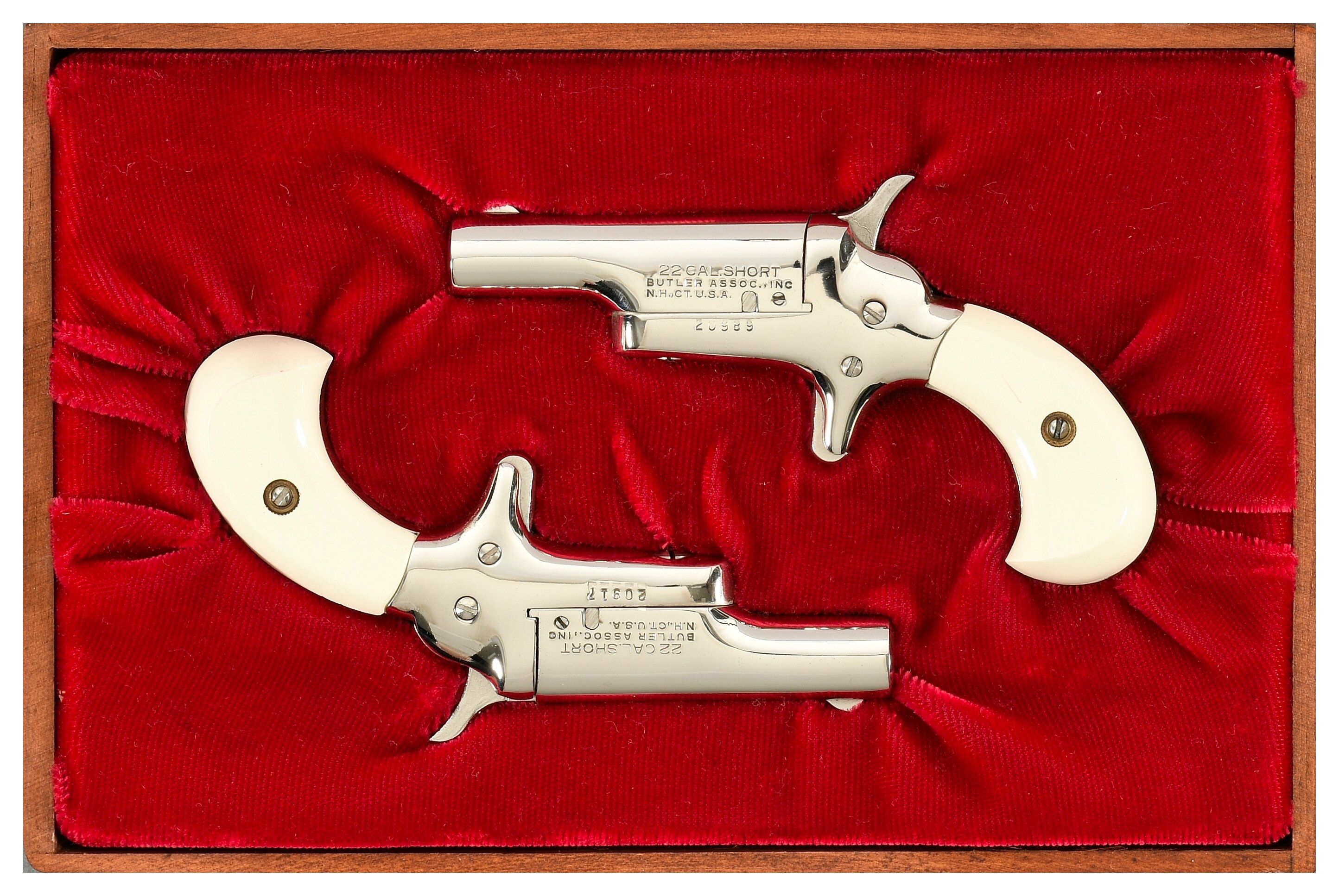 Two Butler Associates Single Shot Derringers with Case | Rock Island ...