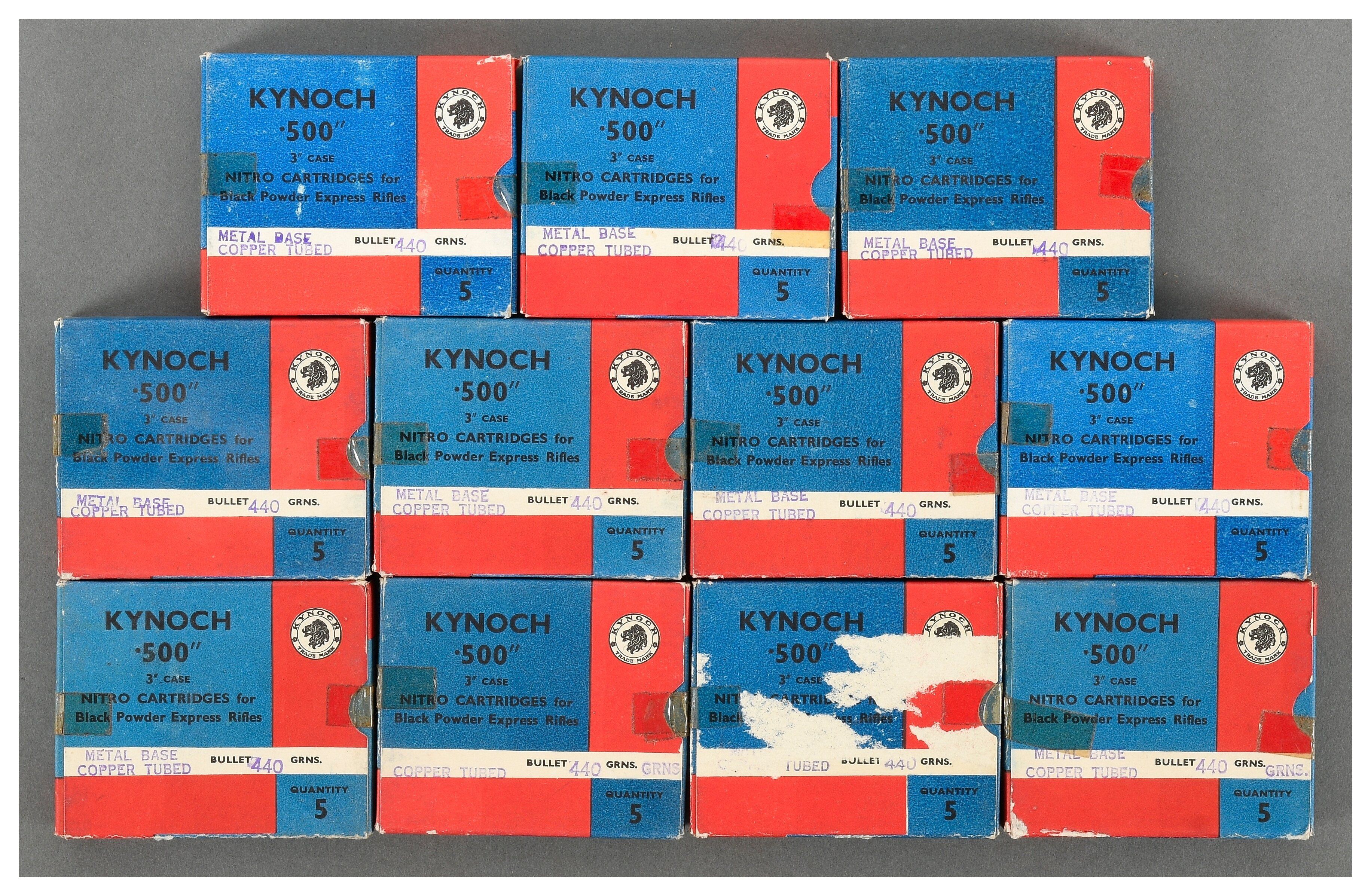 Boxes of Kynoch .500 Nitro for Black Powder Express Cartridges | Rock ...