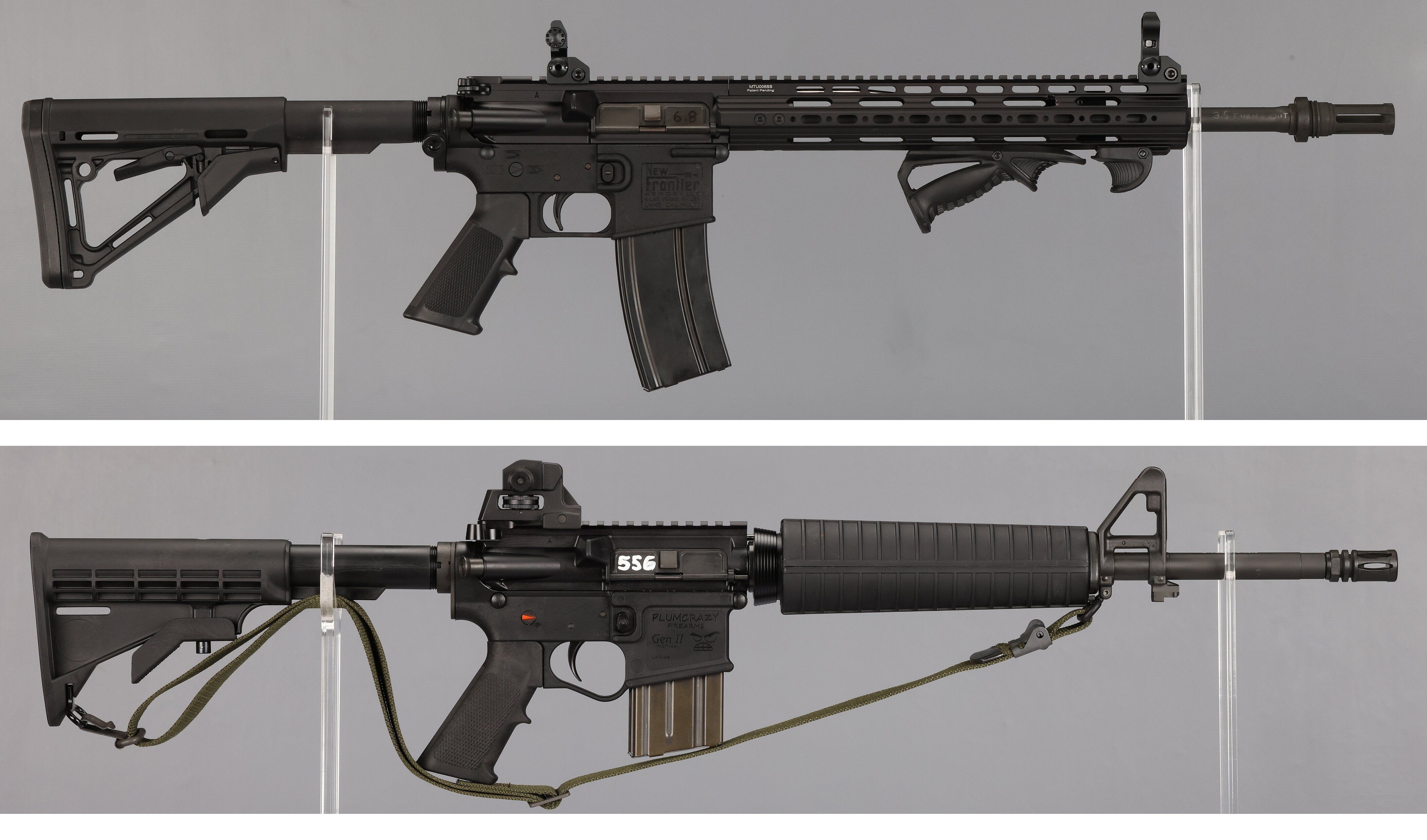 Two Semi-Automatic AR-15 Pattern Rifles | Rock Island Auction