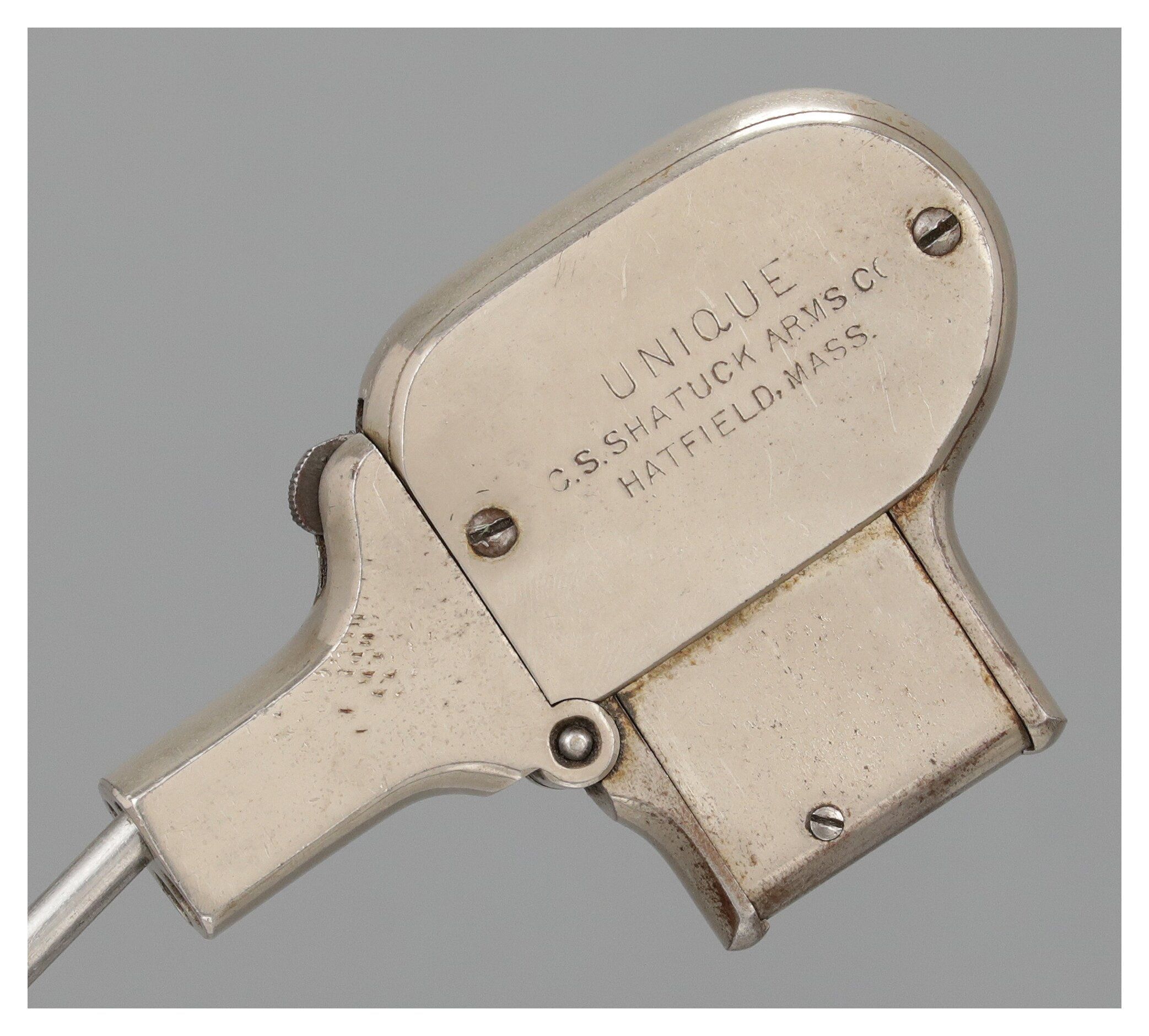 C.S. Shattuck Arms Co. Unique Four Shot Squeeze-Fire Palm Pistol | Rock ...