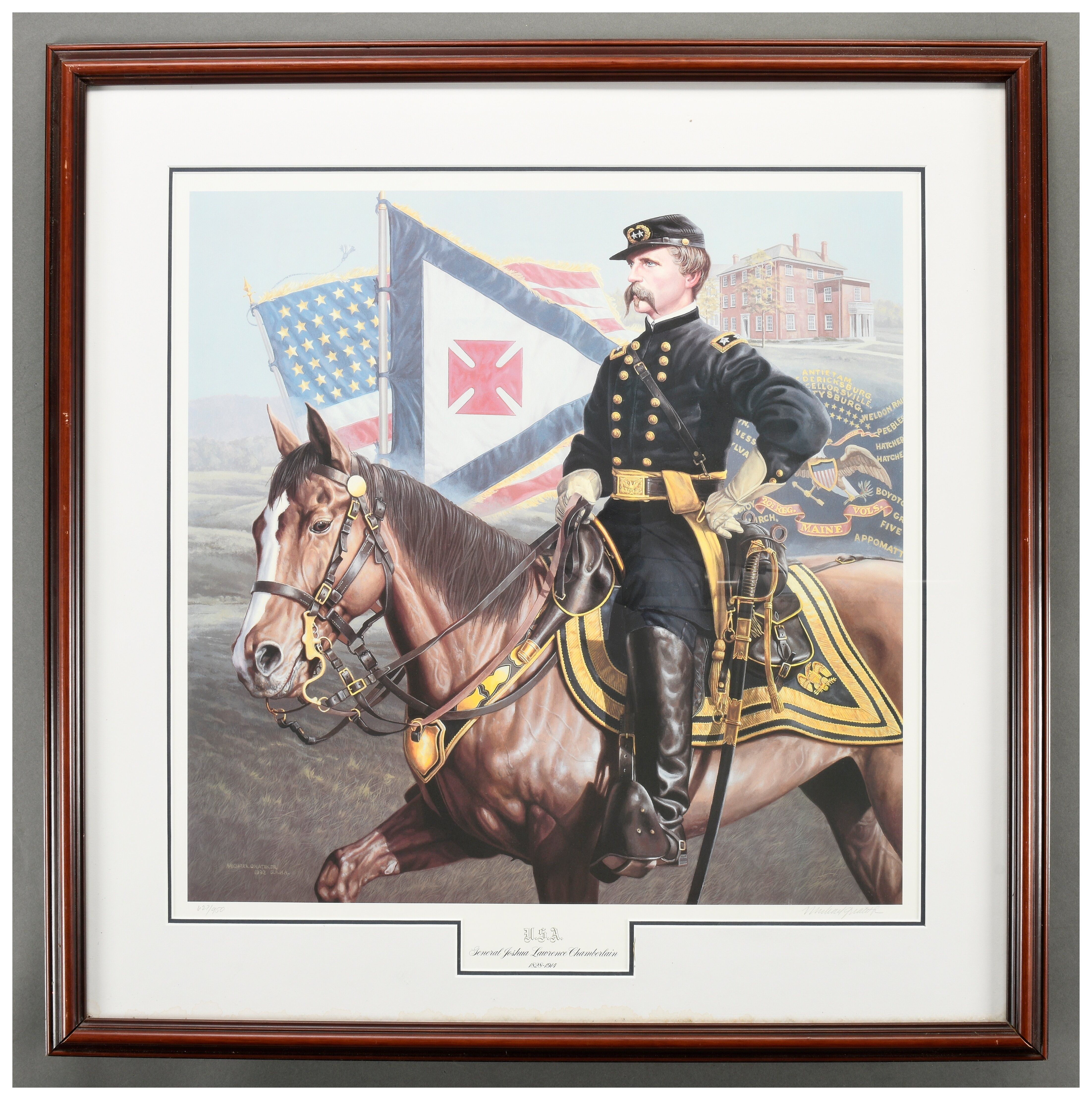 Two Framed Prints of Colonel Joshua Lawrence Chamberlain | Rock Island ...