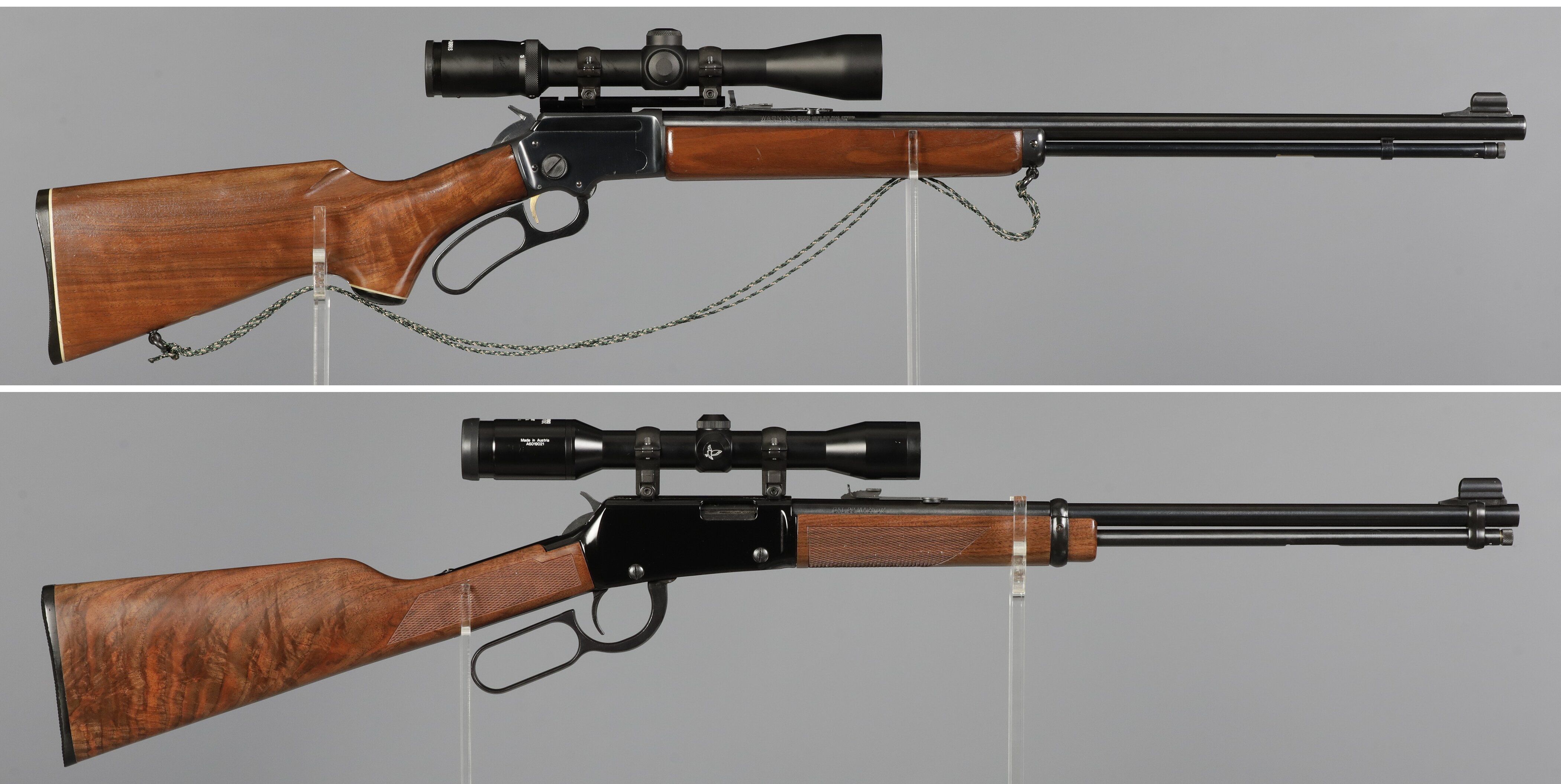 Two American Lever Action Rifles with Scopes | Rock Island Auction