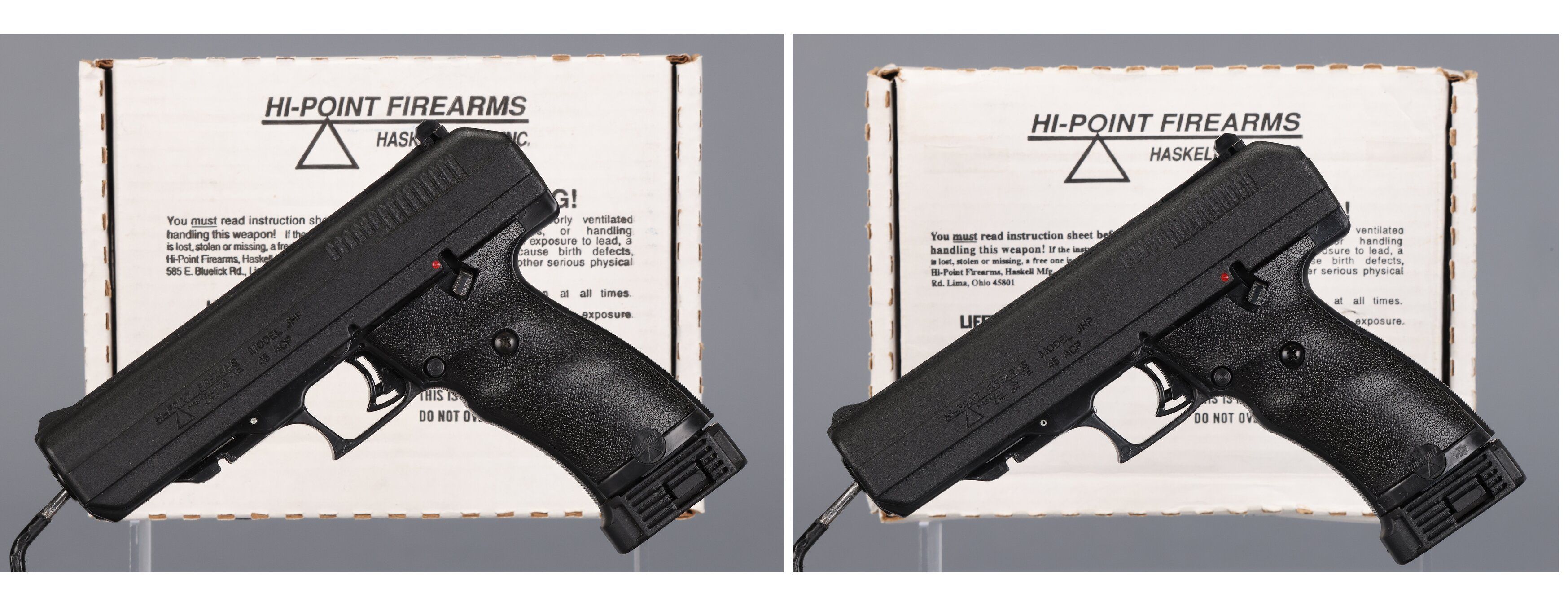 Two Hi-Point Model JHP Semi-Automatic Pistols with Boxes | Rock Island Auction