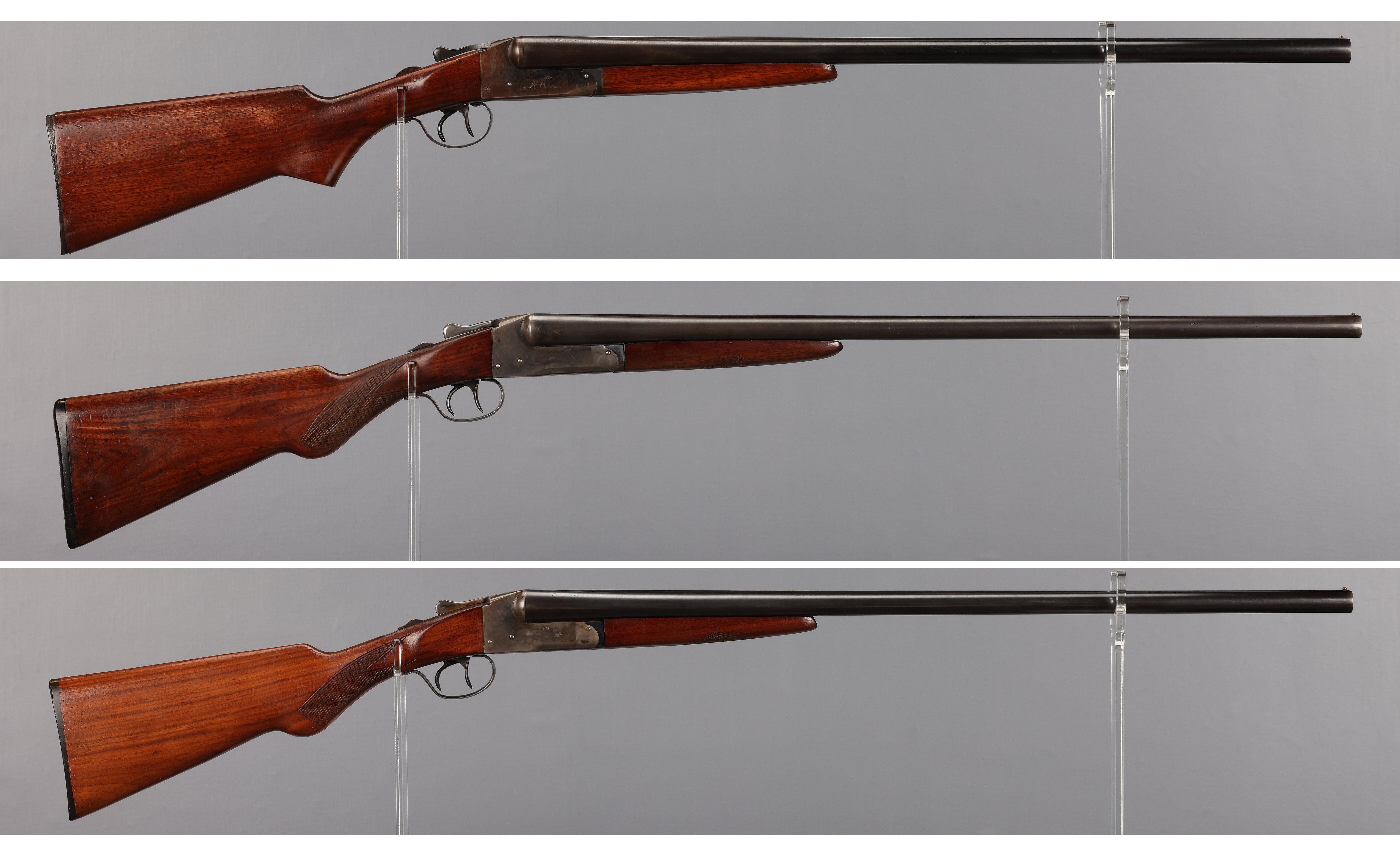 Three American Double Barrel Shotguns | Rock Island Auction