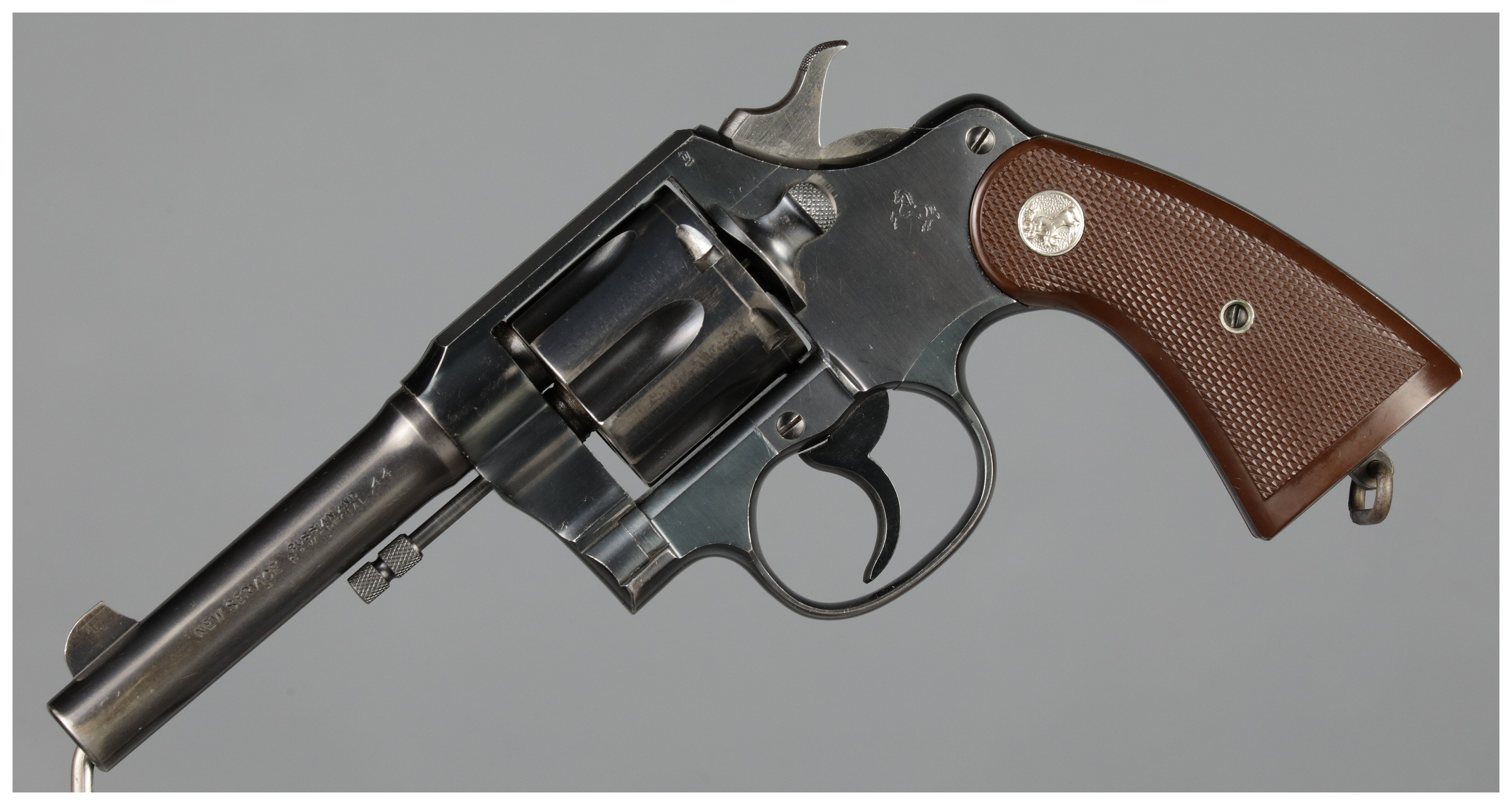 WWII Era Colt New Service Revolver with Dual Caliber Marking | Rock ...