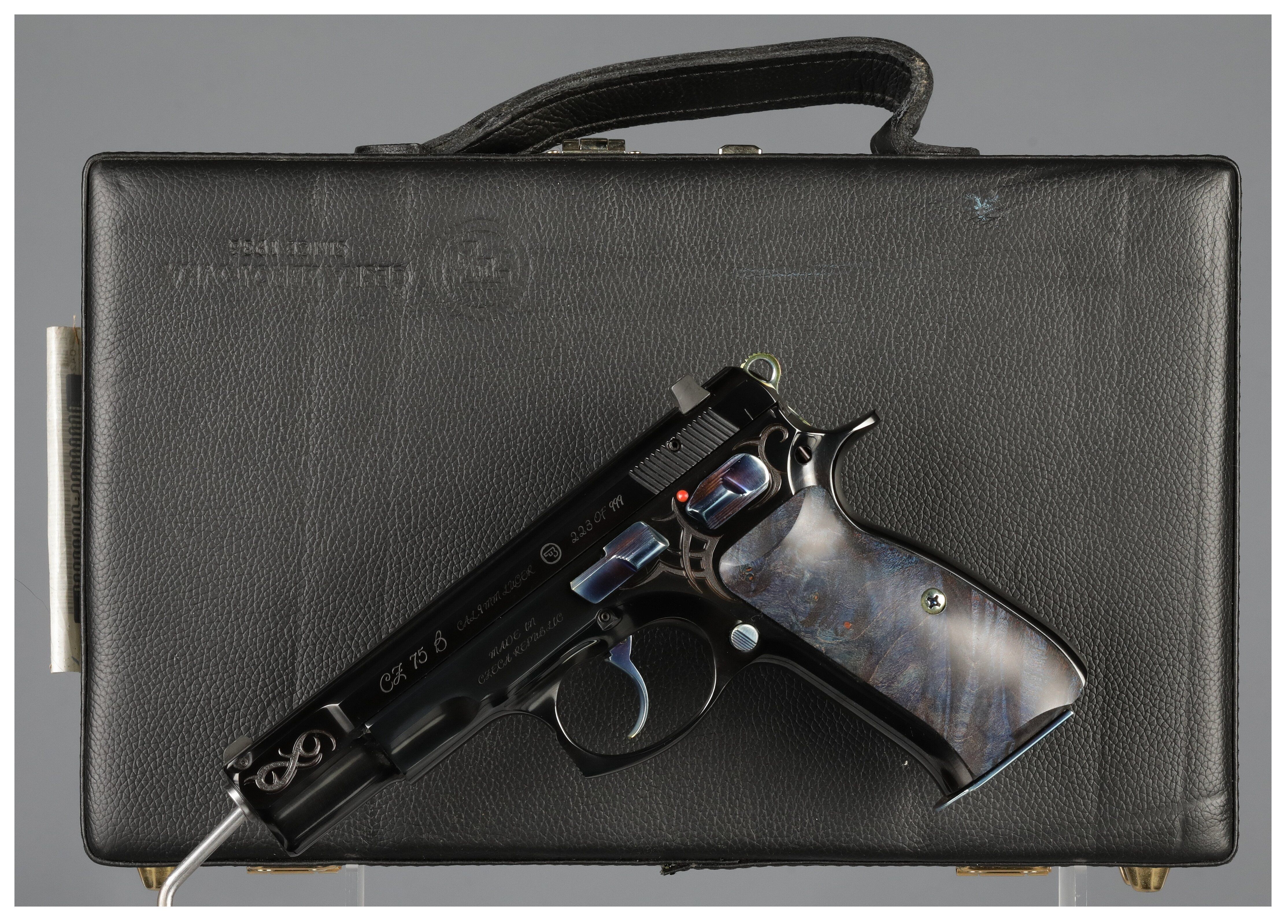 Engraved CZ Model 75 B Limited Edition 40th Anniversary Pistol | Rock ...