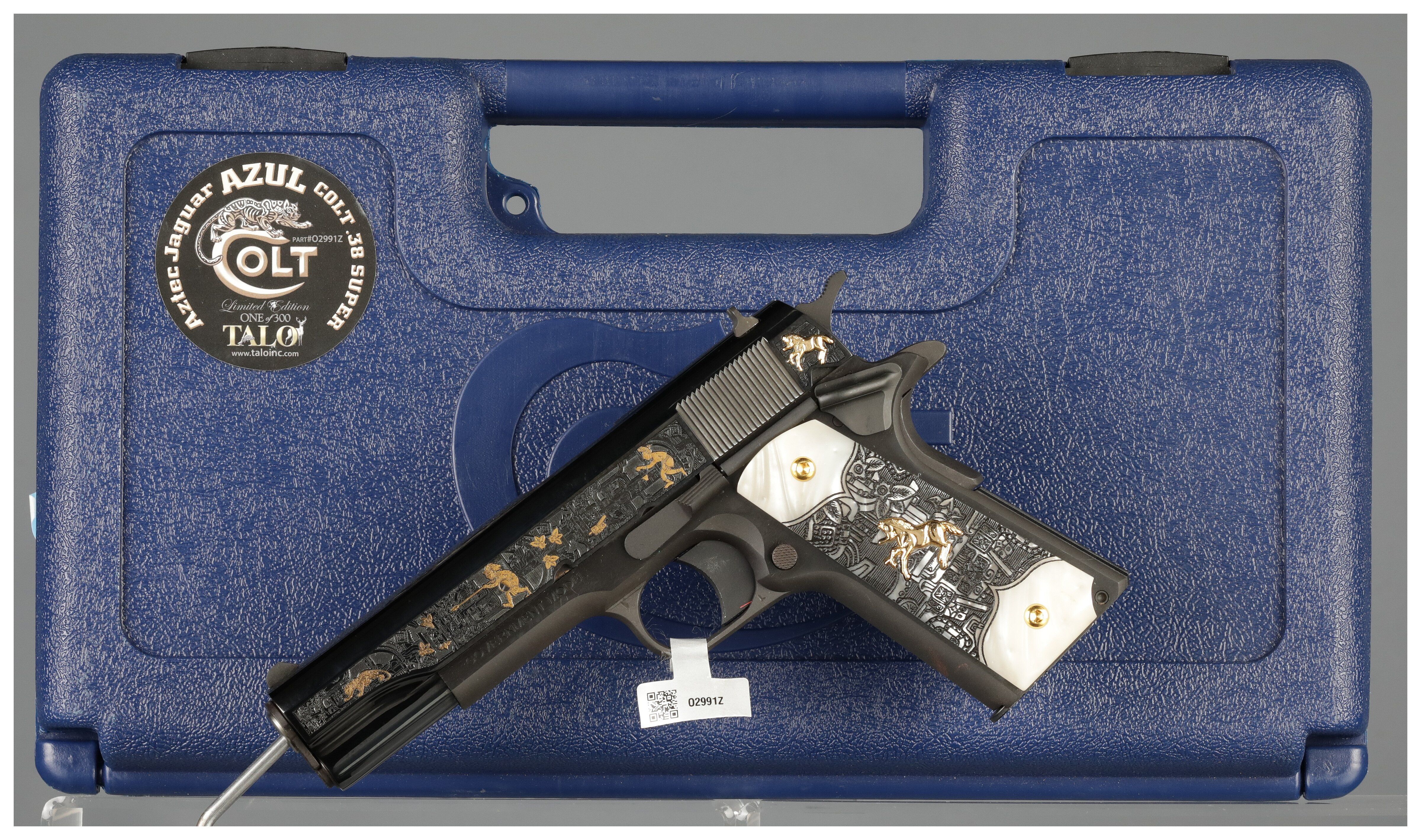 Colt Government Model Aztec Azul Knight Talo Edition Pistol | Rock ...