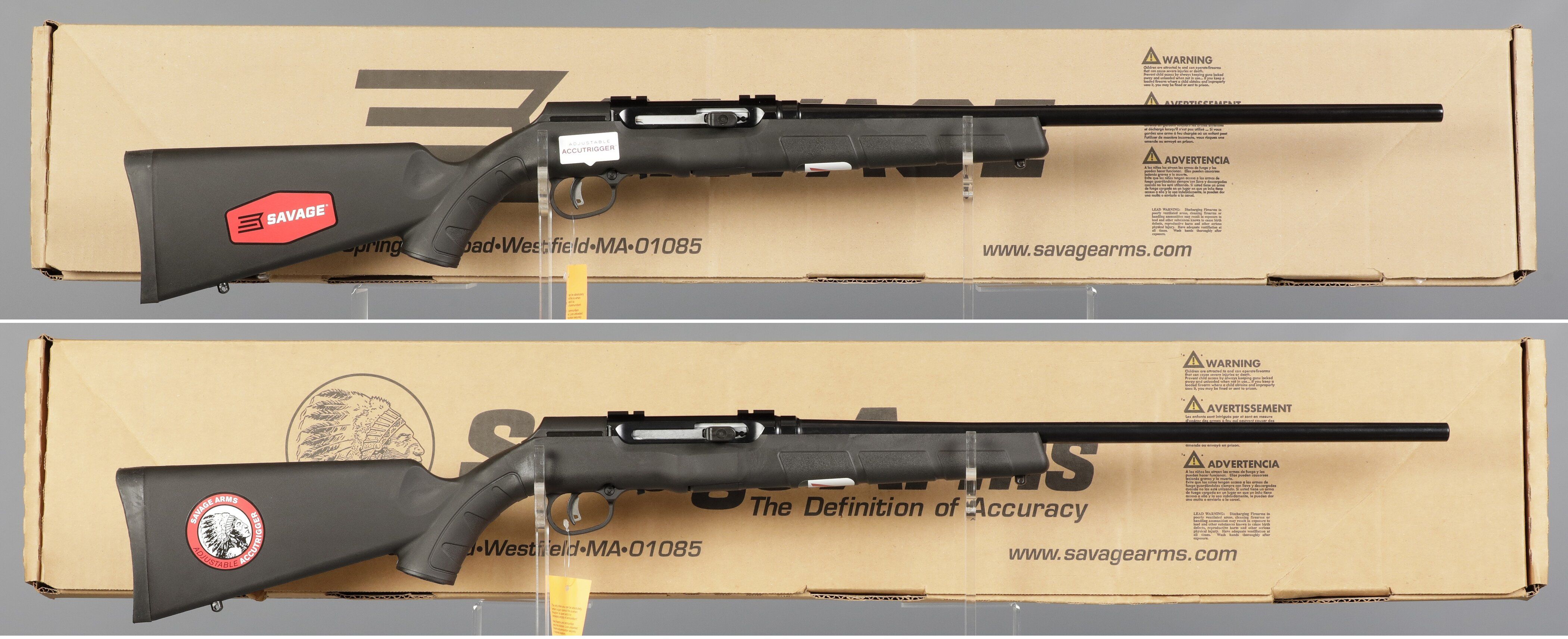 Two Savage Semi-Automatic Rifles with Boxes | Rock Island Auction