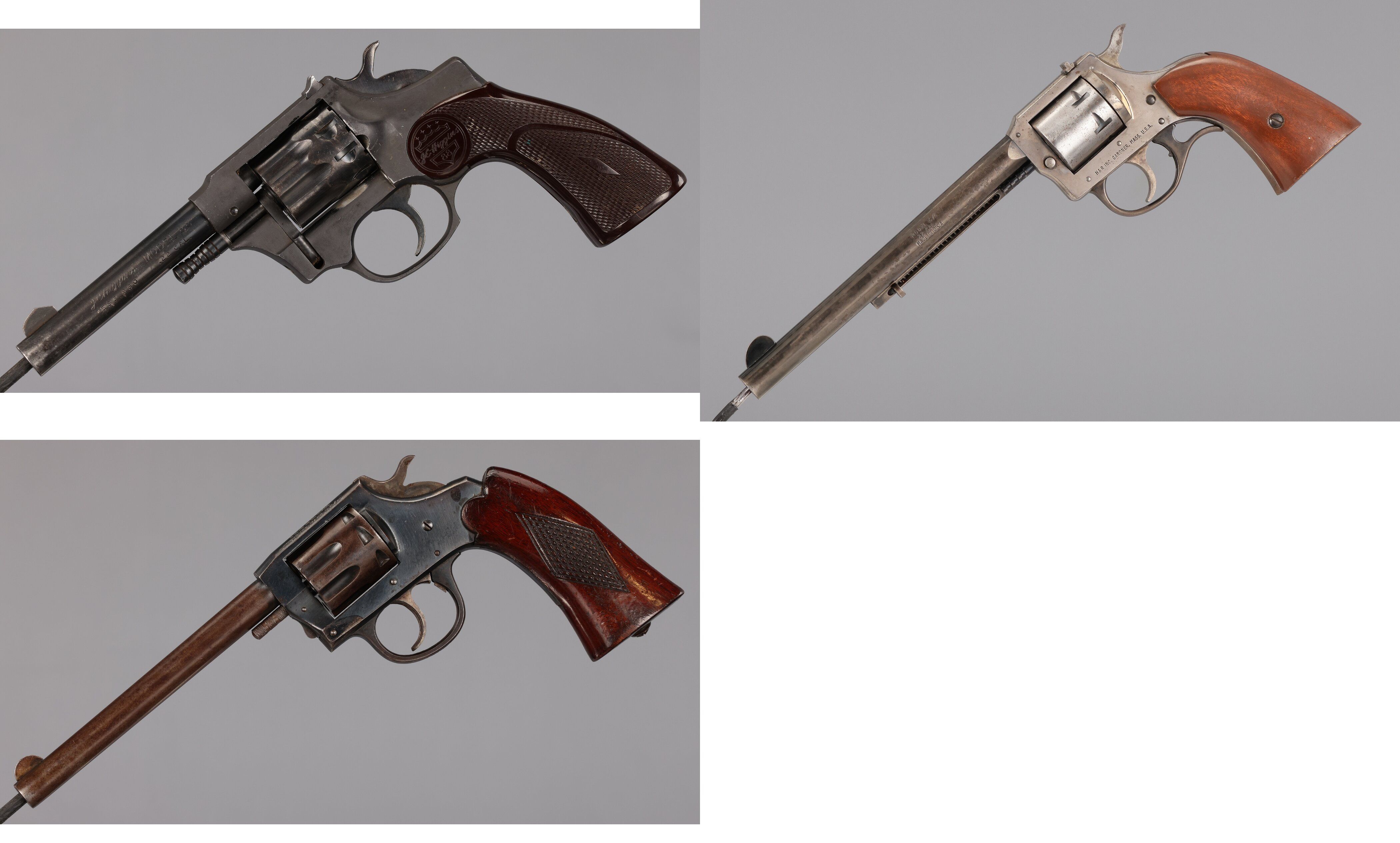 Three American Double Action Rimfire Revolvers with Holsters | Rock ...