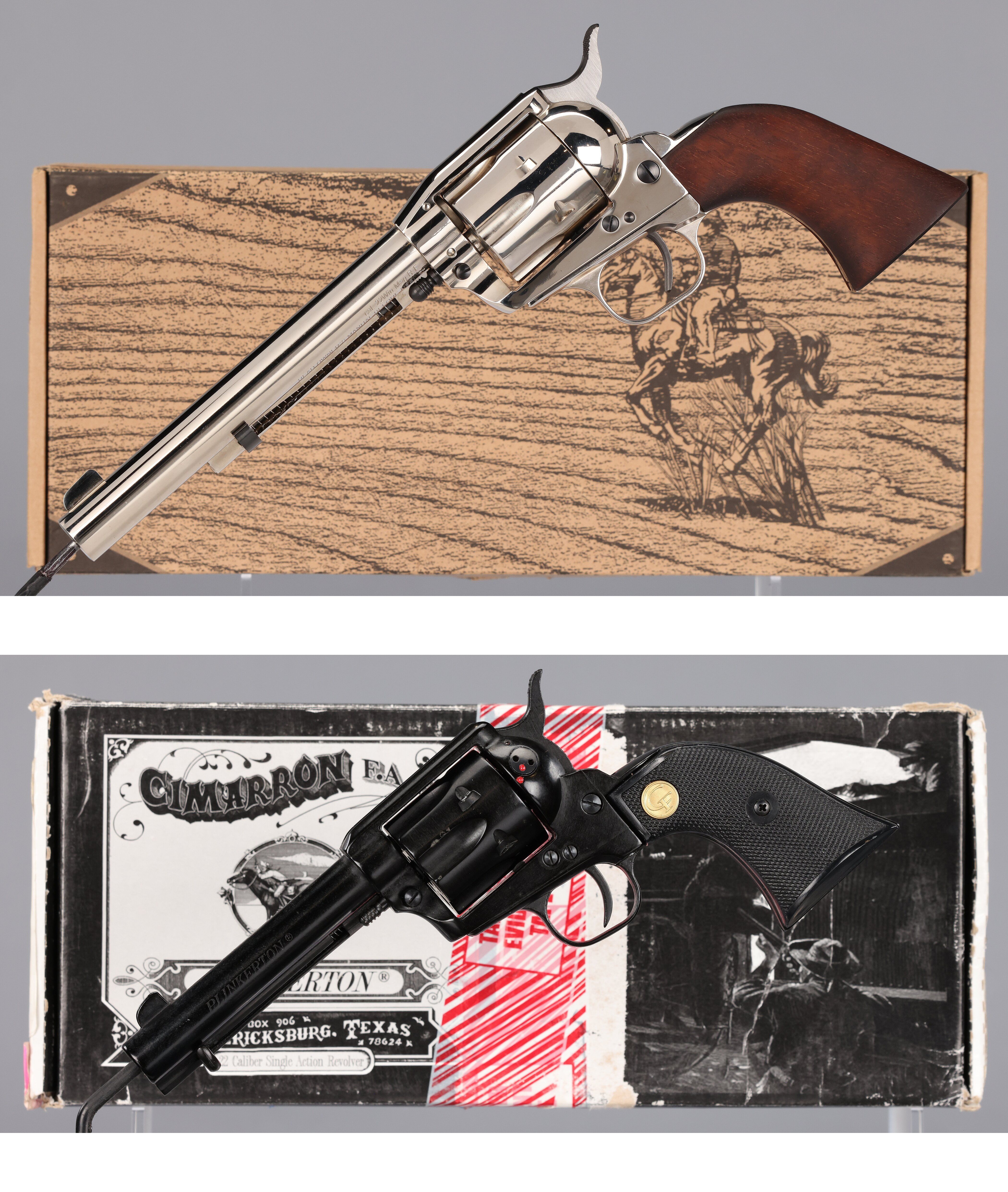 Two European Single Action Rimfire Revolvers with Boxes | Rock Island ...