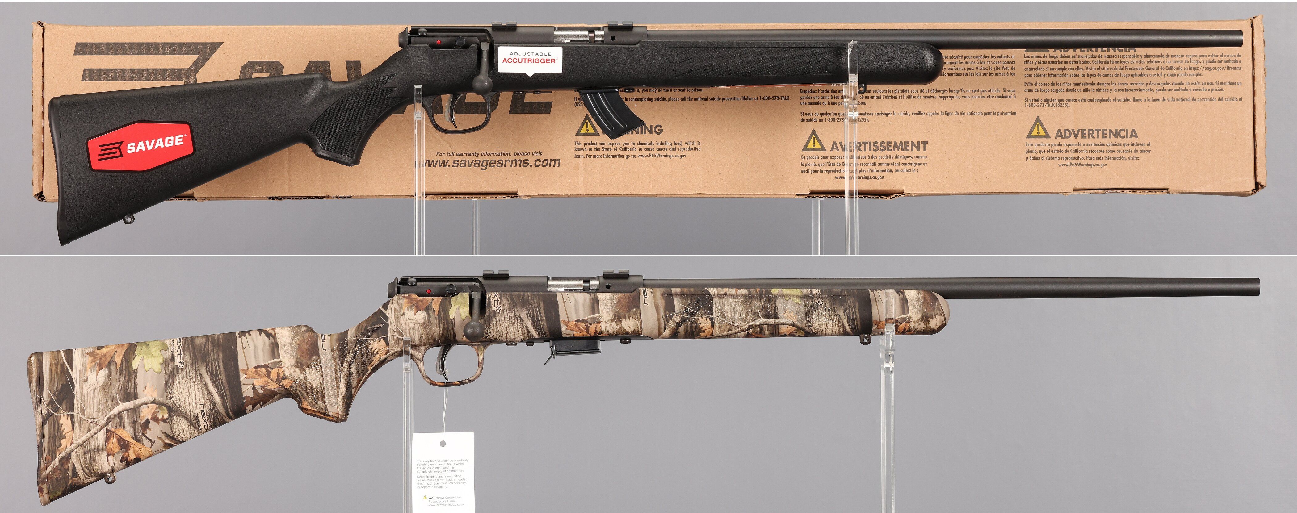 Two Savage Rimfire Bolt Action Rifles with Boxes | Rock Island Auction
